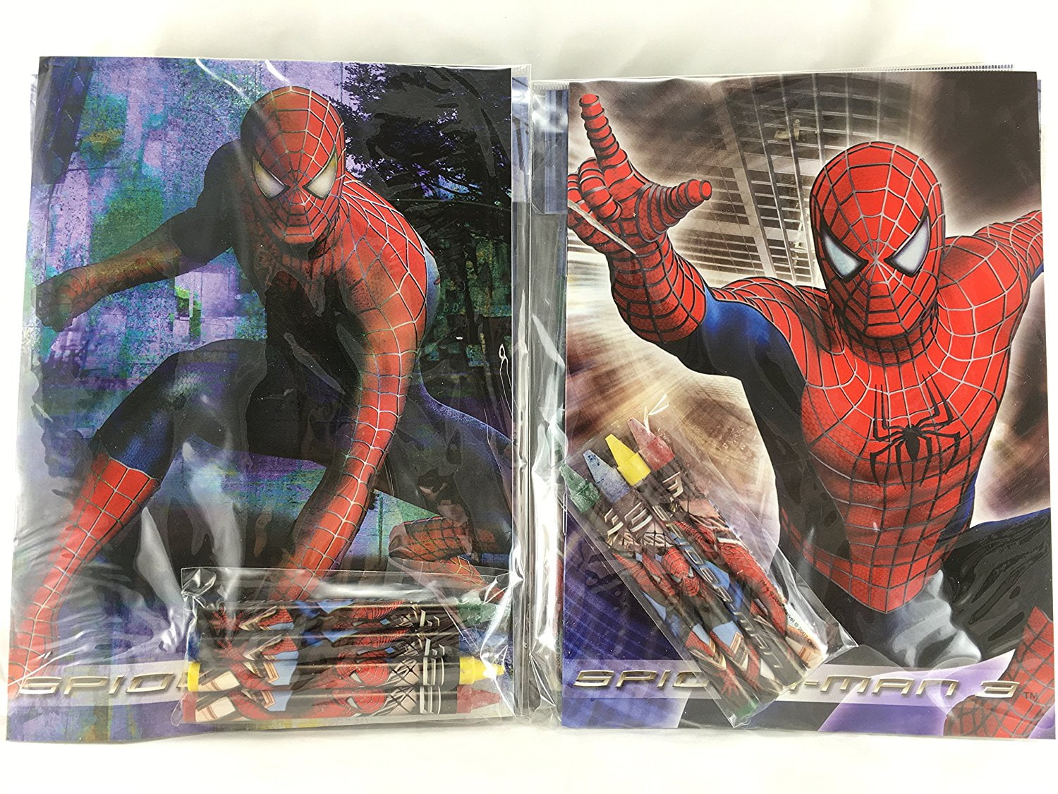 Party Favors Spiderman Coloring Book & Crayon Set 12 Pack ( Assorted ...