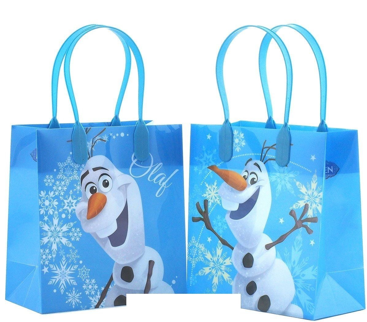 Party Fvors Disney Frozen Elsa, Anna & Olaf Gift Bag - 6" S Size (12 ...