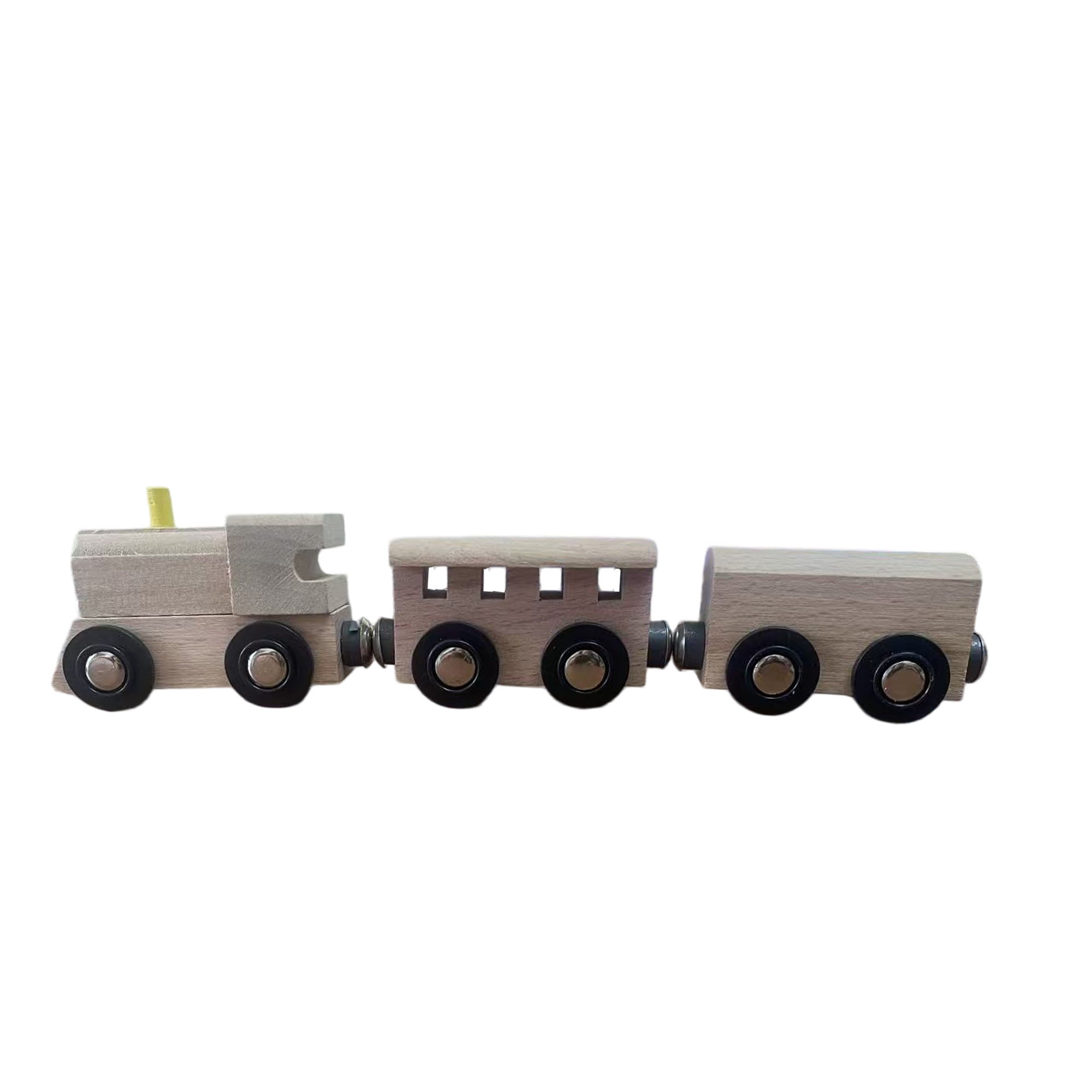 Unfinished DIY Wooden Trains 3 Styles Unpainted Magnectic Wooden Train ...