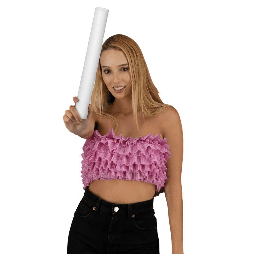 Party Glowz Bulk Pack of 100 LED Light Up 18 inch White Foam Stick ...