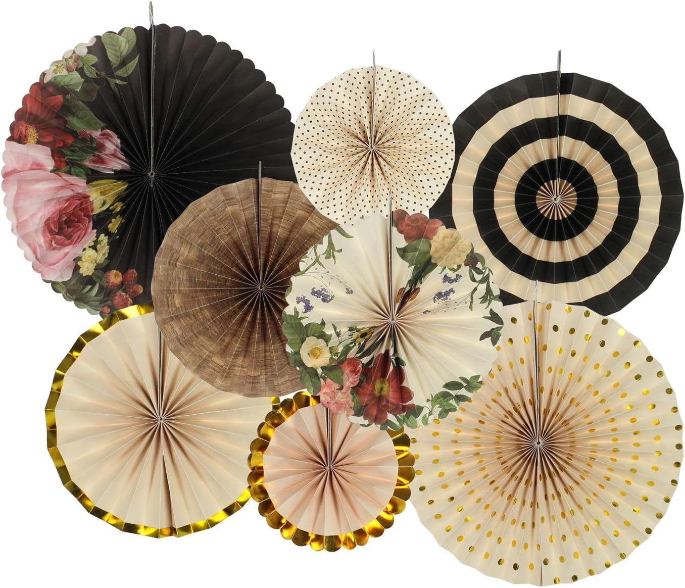 Party Hanging Paper Fans Decoration Set for Wedding Birthday Party ...