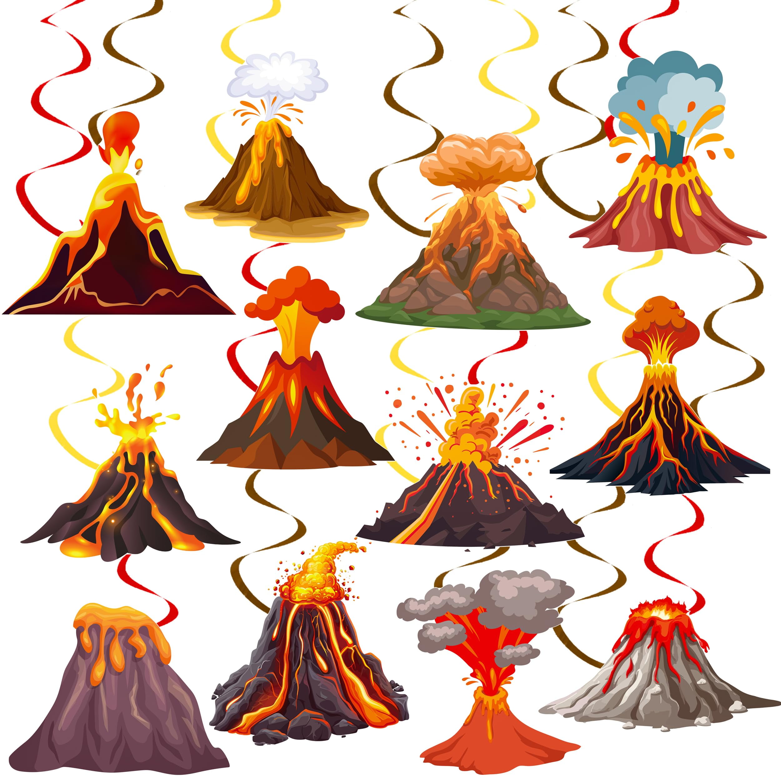 Party HangingTRDN Swirls Lava Birthday Party Decorations Theme Party ...