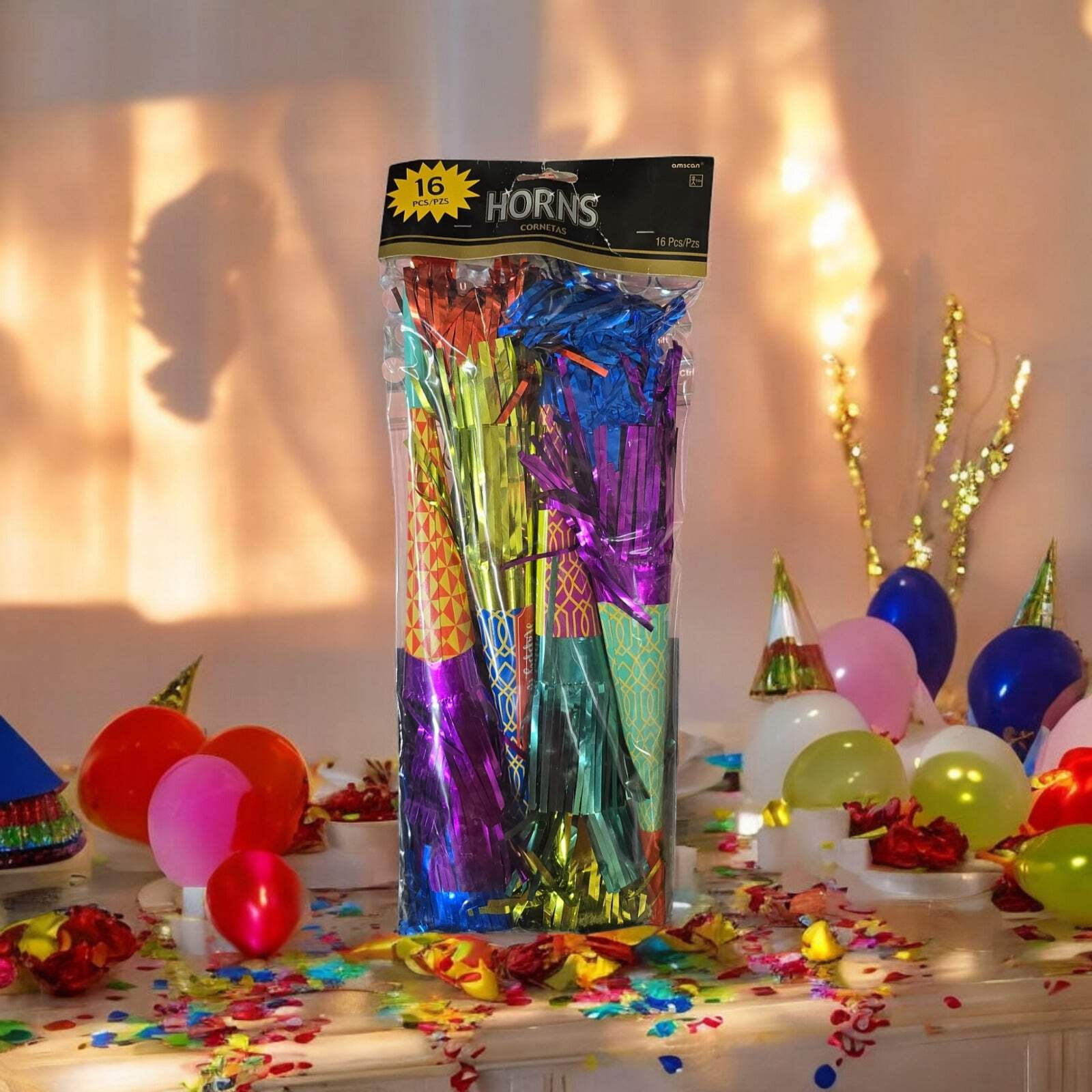 Party Horns 16 Pcs,Multicolor - Walmart.com