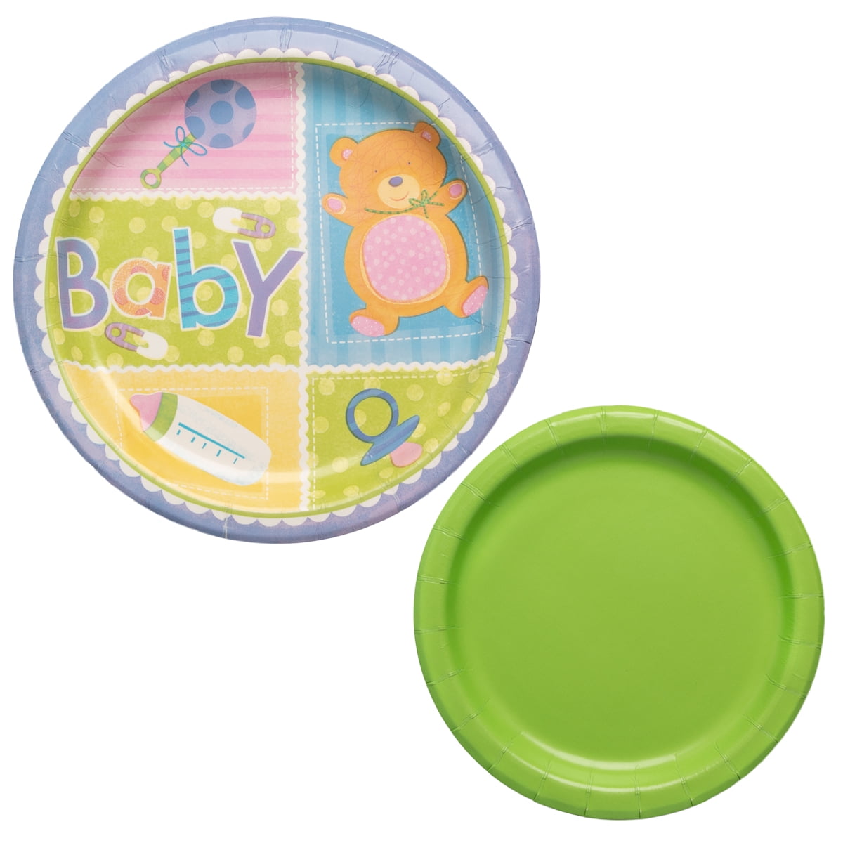 Party House 20pc Babies Theme Cute Luncheon & Dessert Paper Plates for ...