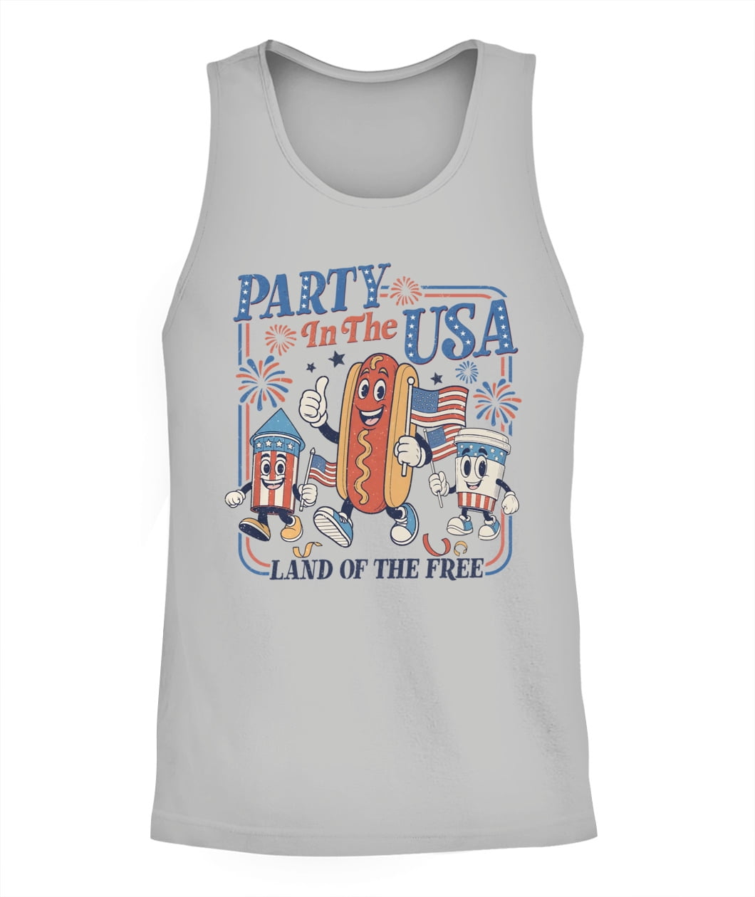Party In The USA Soda Hotdog Firecracker 4th July Boys Girls Tank Top ...