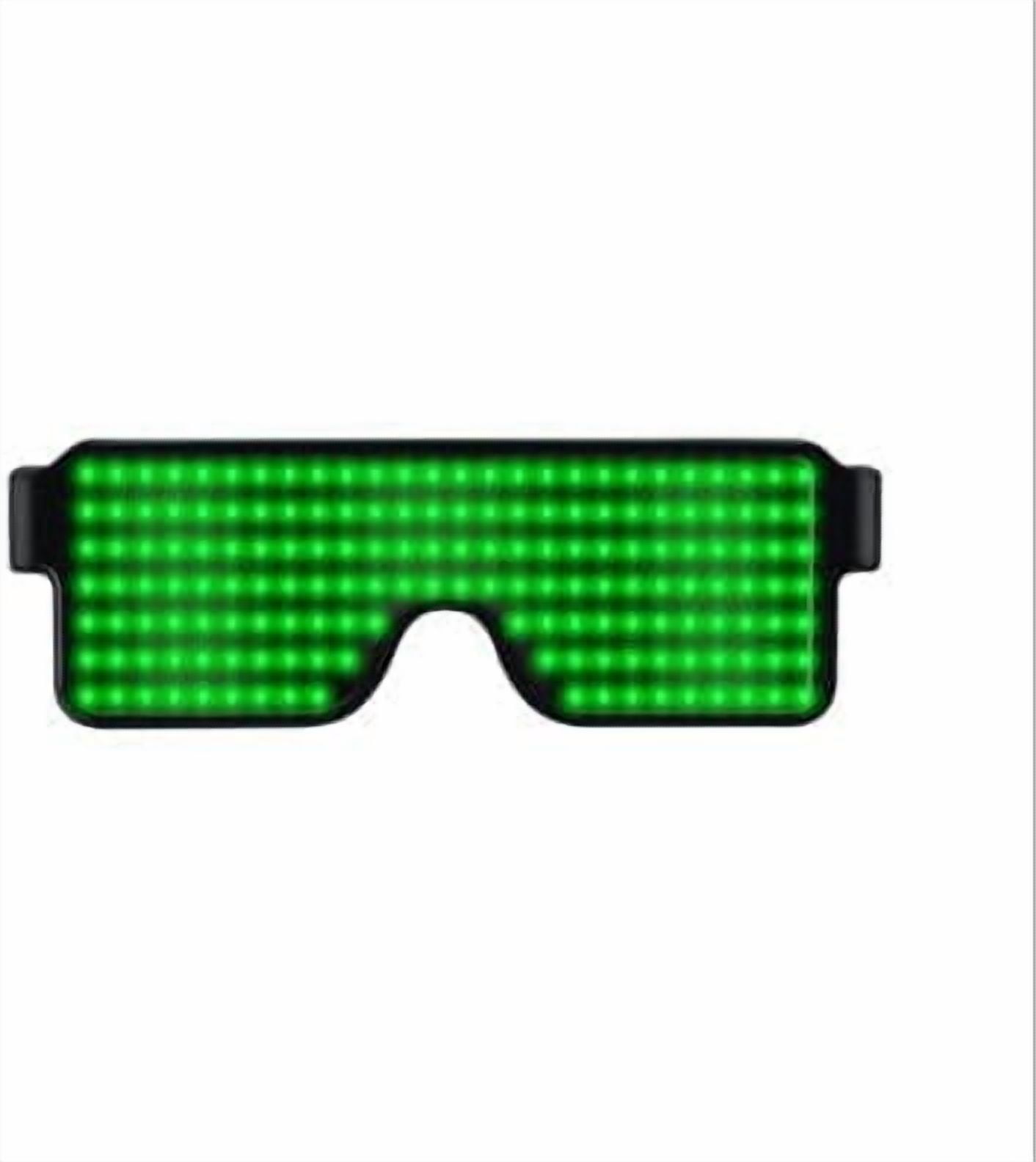 Party LED Glasses - USB Rechargeable Light Up Glasses with 10 Flashing ...