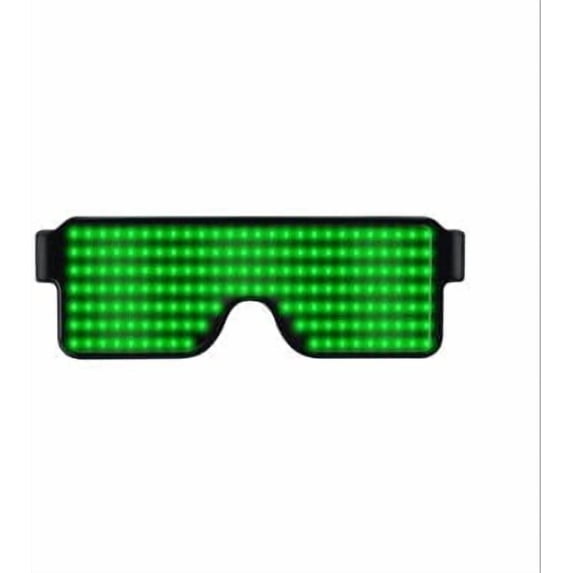 Party LED Glasses - USB Rechargeable Light Up Glasses with 10 Flashing ...