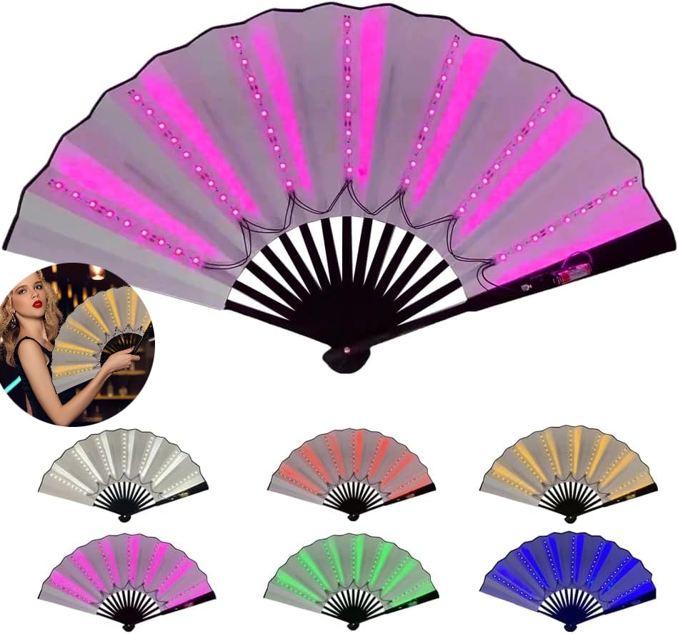 Party LED Hand Fan, Boots on The Ground Fan, Hand Popping Fan for Women ...
