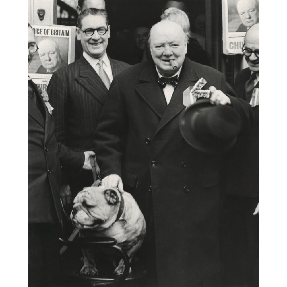 Party Leader Winston Churchill Making A Speech Outside The Conservative ...