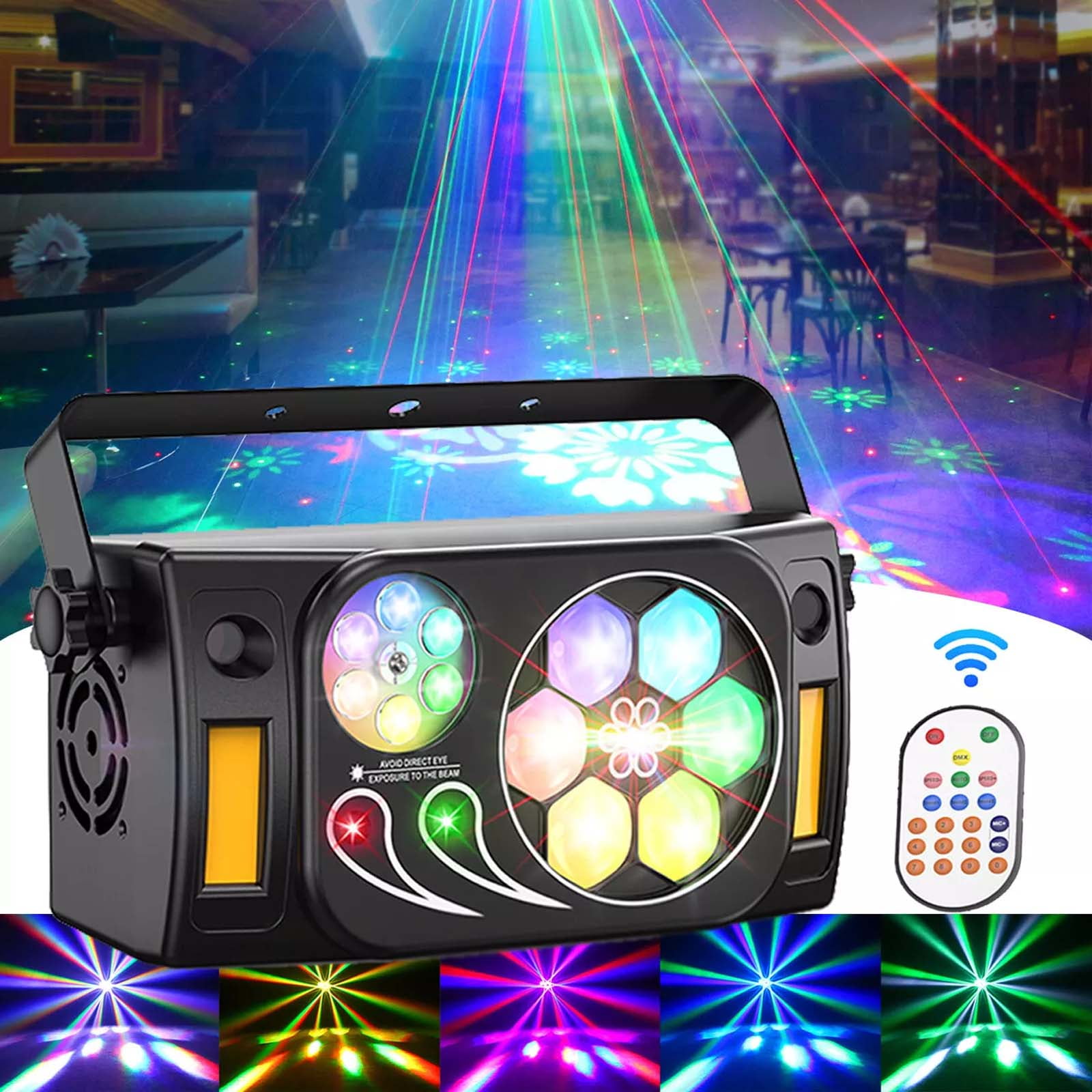 Party Lights, 80W DJ Disco Lights for Parties, 6 in 1 Mixed Effect ...