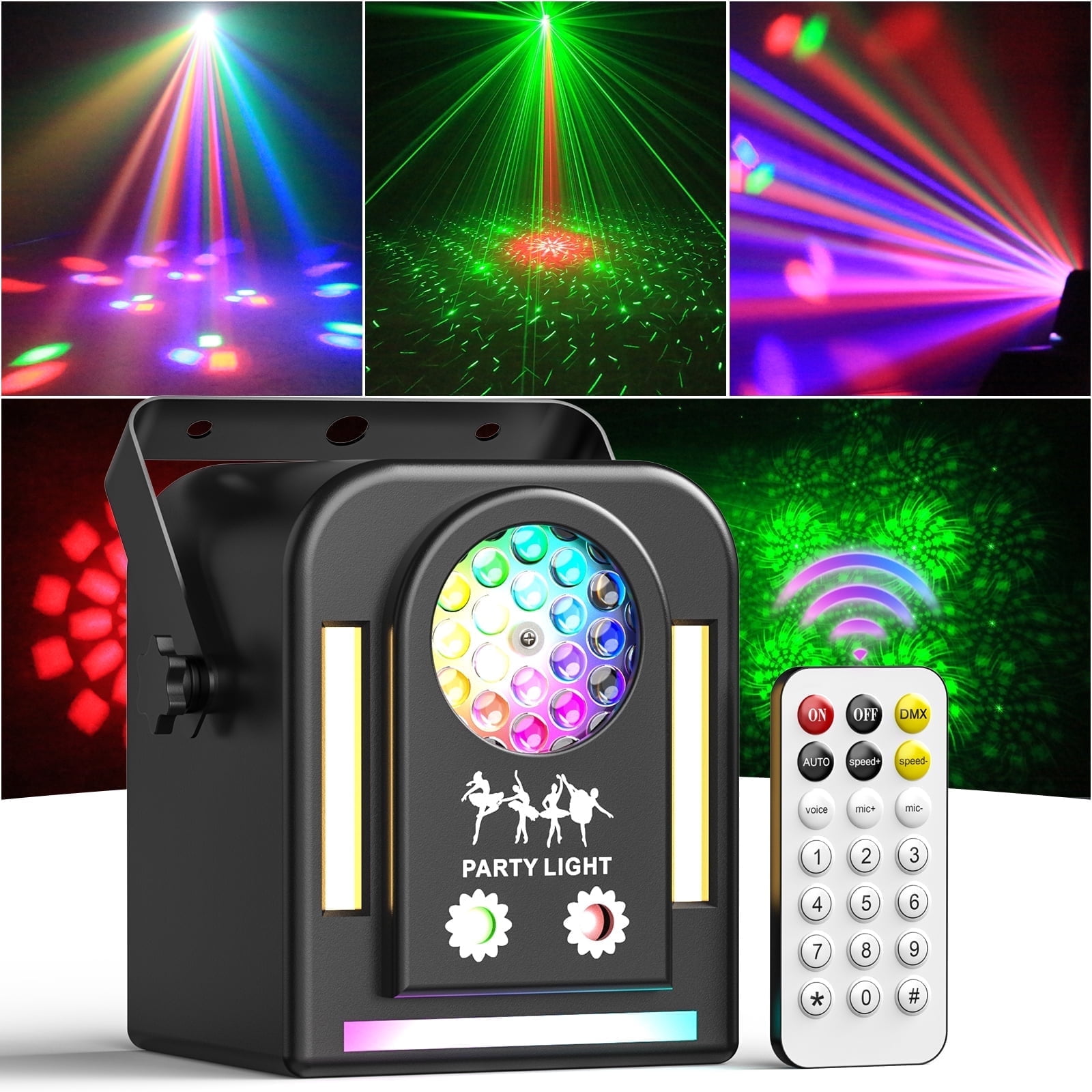 Party Lights COB Disco Light, LED Stage Strobe Lights, Sound Activated ...