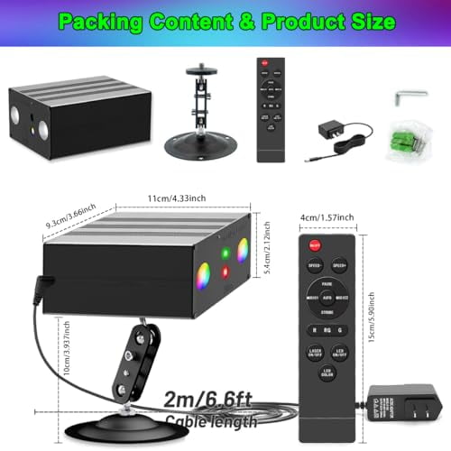 Party Lights,Disco DJ Lights Strobe Light Rave Stage Light Projector ...