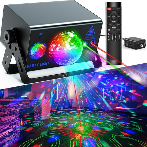 Party Lights, Disco Light Dj Disco Ball Sound Activated Stage Lights ...