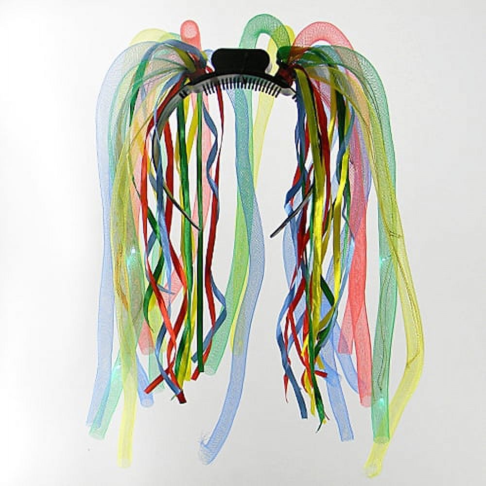 Party Lights Light Up Hair Noodles Battery Operated Flashing MULTI ...