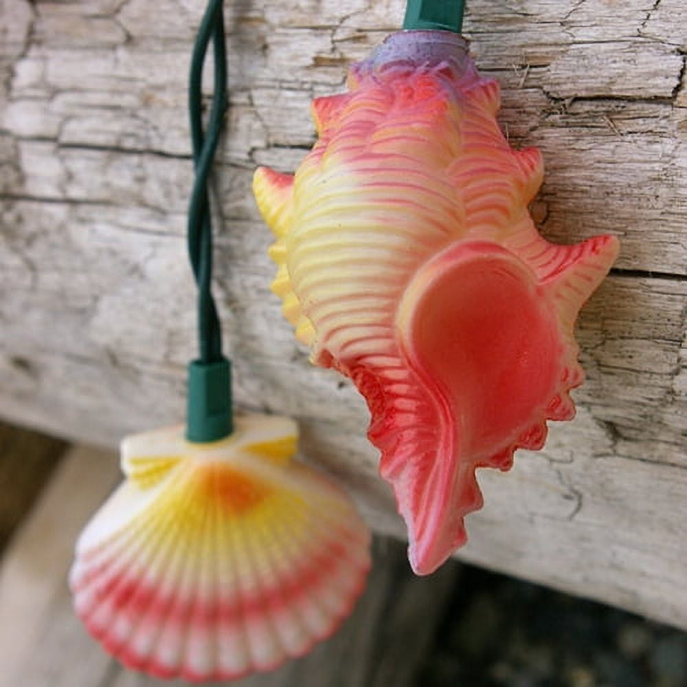 Party Lights Seashell Party String Lights Plug-in 10 Lighted Shells ...