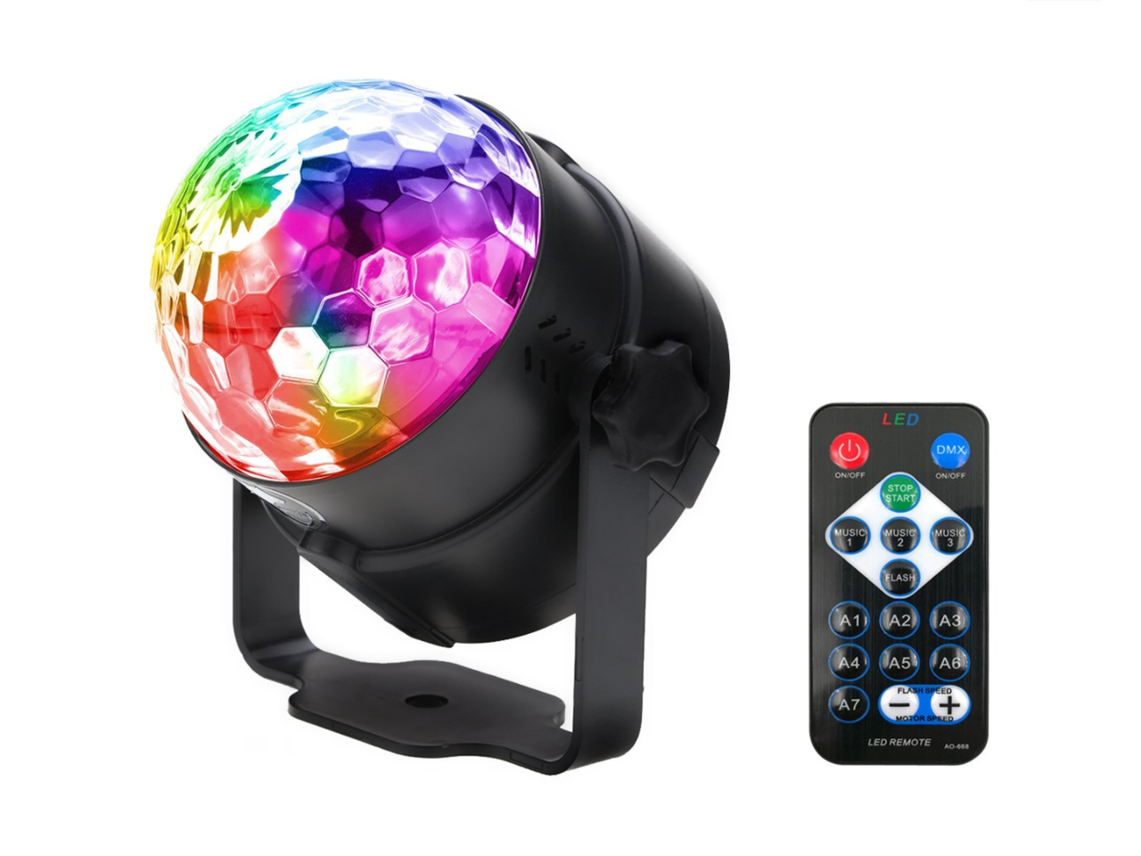 Party Lights,Sound Activated with Remote Control Dj Lighting, RBG Disco ...