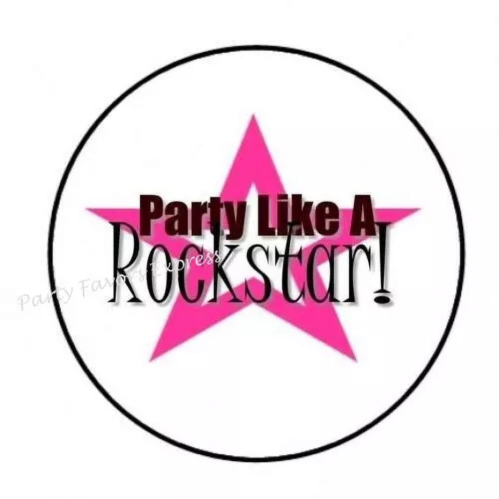 Party Like A Rock Star Stickers Party Favors Phone Decal Water Bottle ...