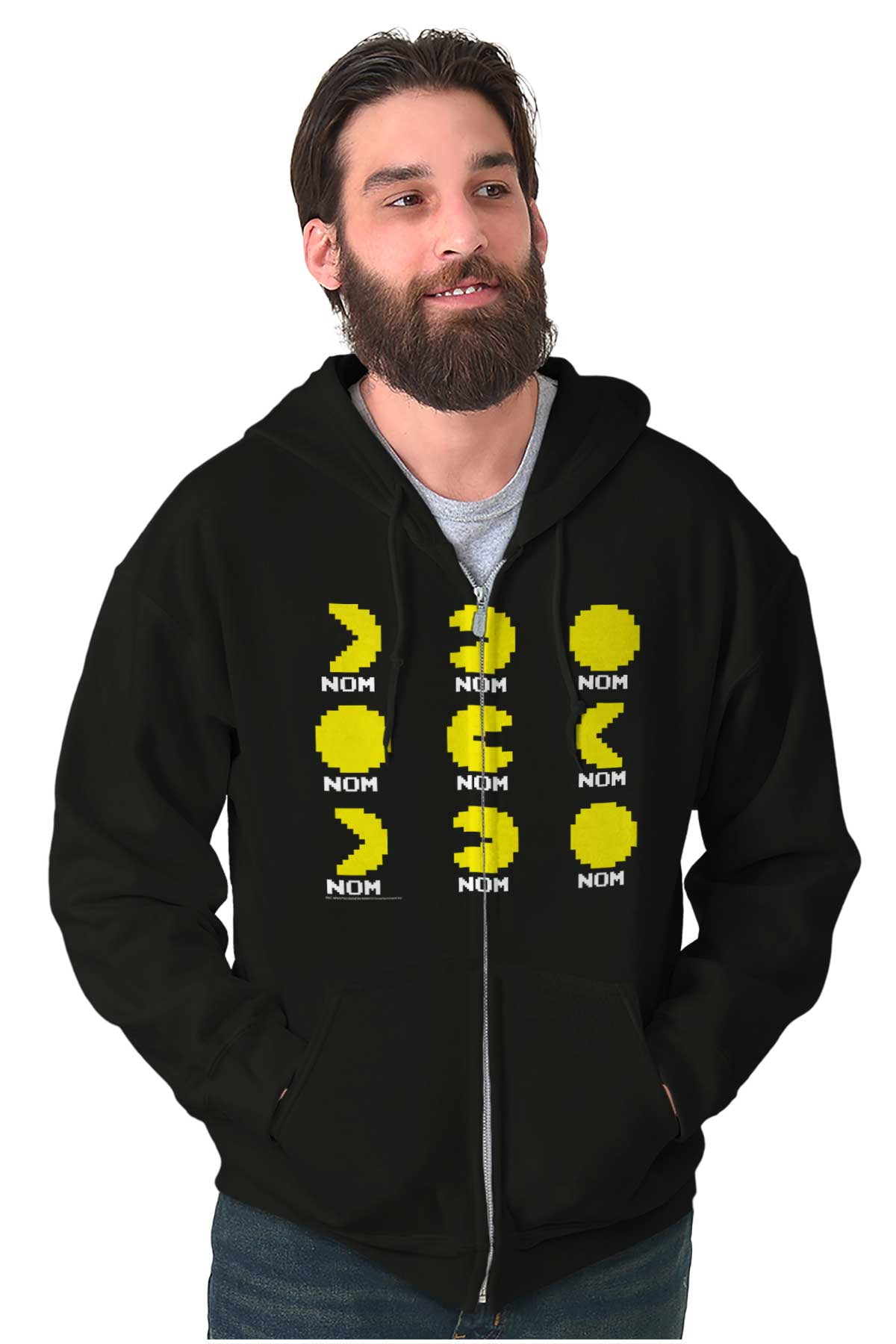 Party Like The 1980s Pac Man Zip Up Hoodie Men's Women's Brisco Brands ...