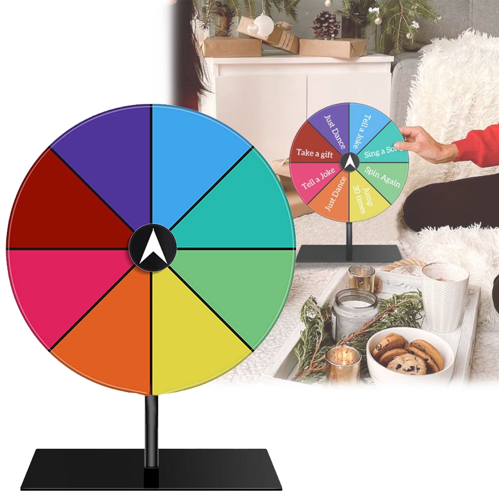 Party Lucky Wheel for Raffles - Prize Wheel Prize with Stand | Editable ...