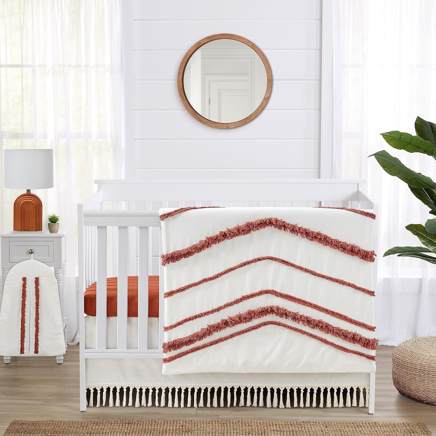 Party Orange Boho Bohemian Girl boy Baby Crib Bedding Set Infant ...