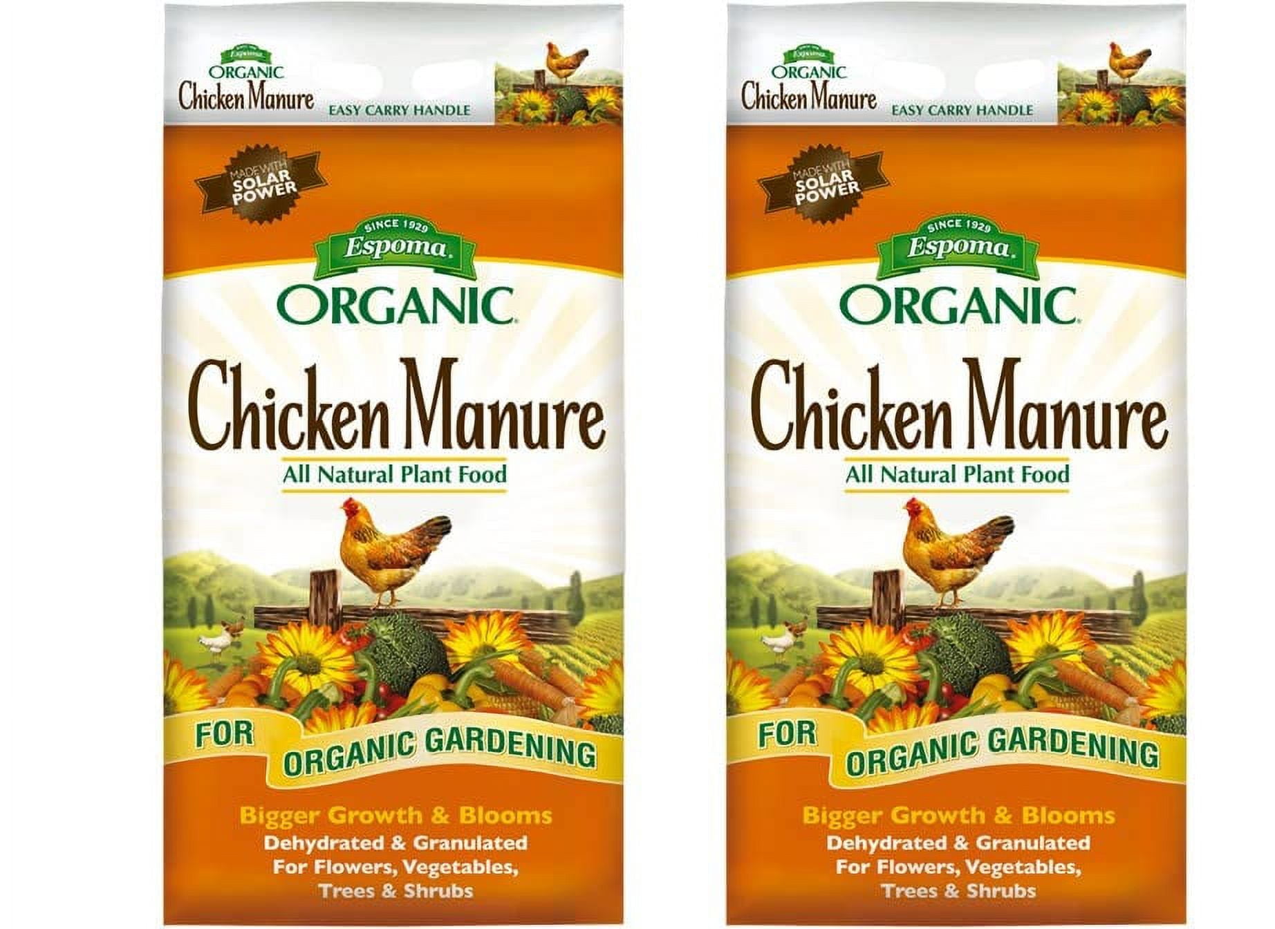 Party Organic Chicken Manure 25 lb. Bag. All Natural & Organic ...