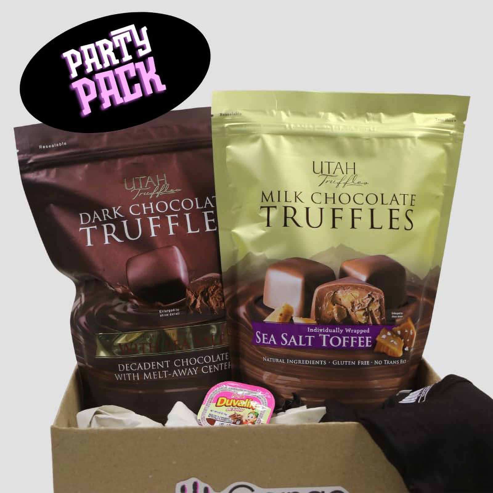 Party Pack - 1 Dark Chocolate Utah Truffles, 1 Milk Chocolate Utah ...