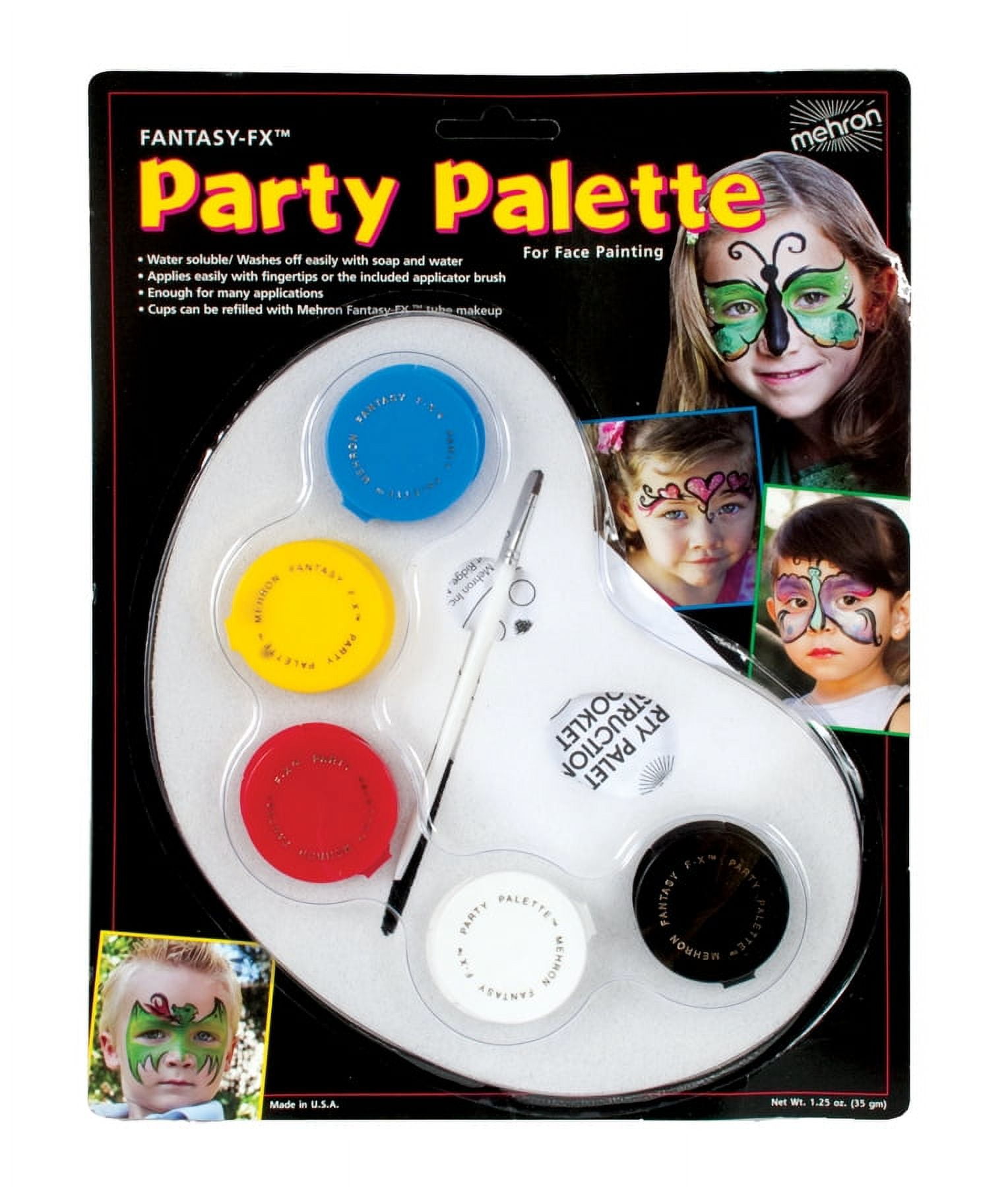 Party Palette Face Paint Kit Adult Halloween Accessory - Walmart.com