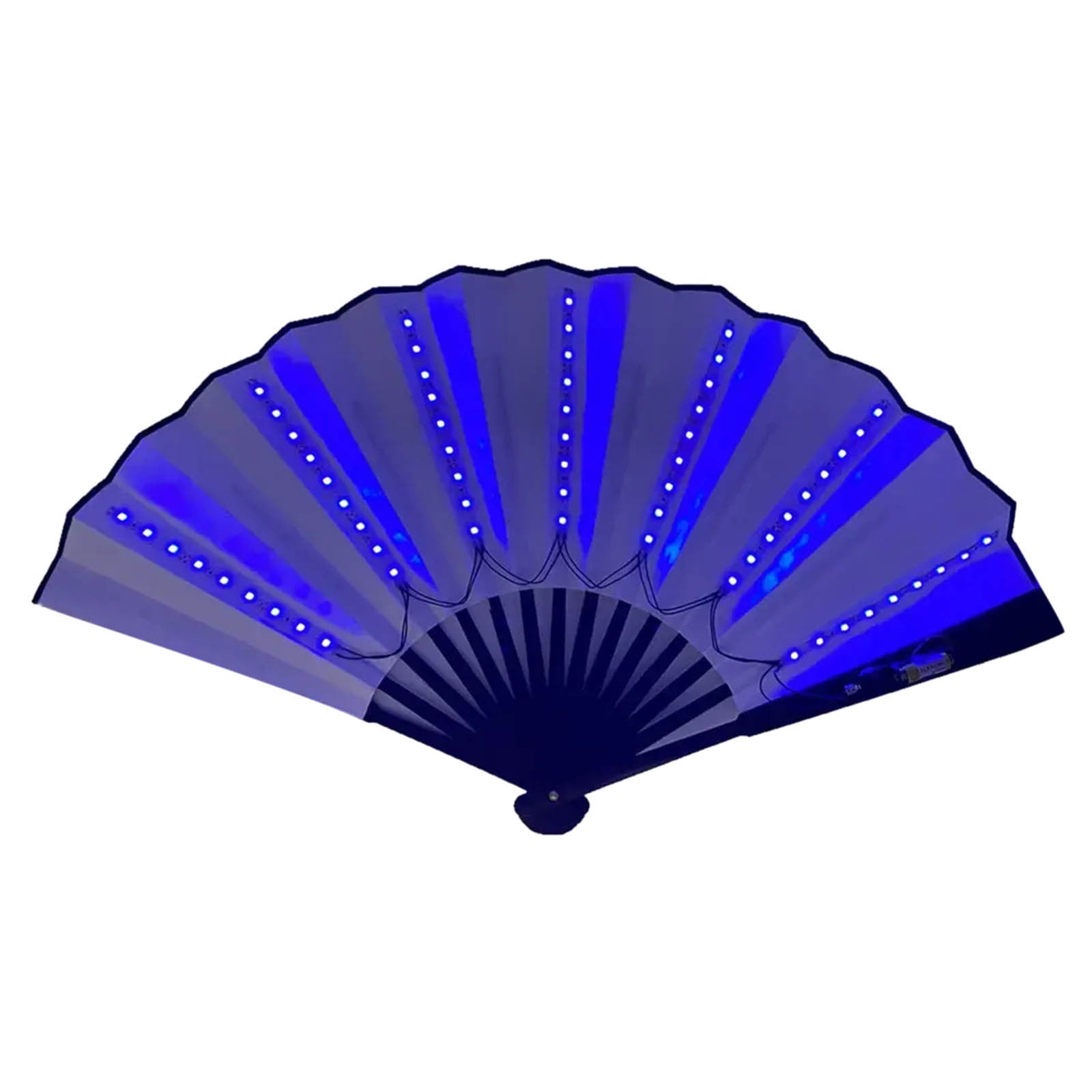 Party Paper Fans Set LED Hand Fan for Women Large Glowing Popping Party ...