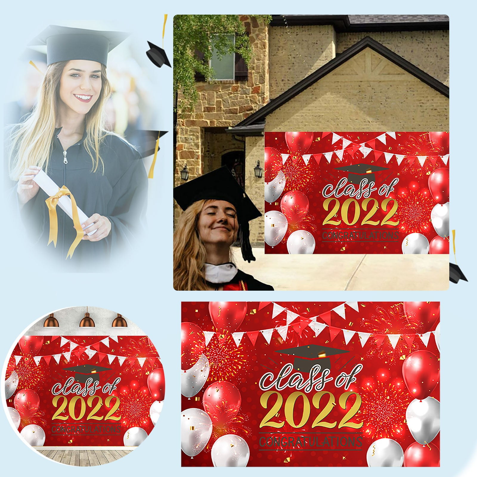 Party Party Background Durable Large Cloth Poster Banner Selfie ...