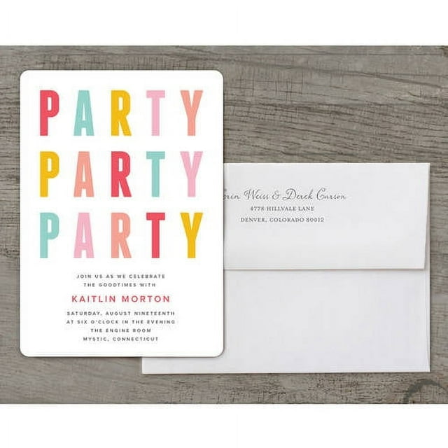Party Party Party Deluxe Party General Invitation - Walmart.com