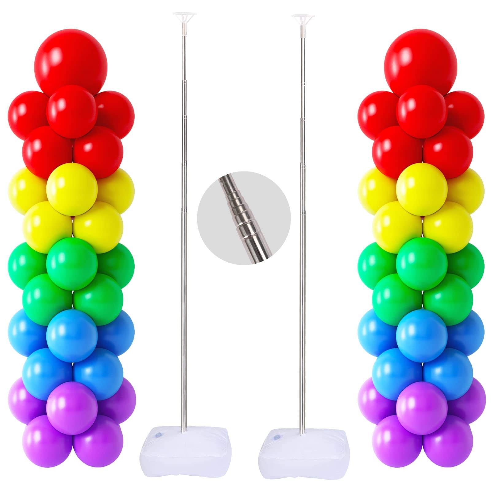 Party Perfection: Adjustable Height Balloon Column Kit - 2 Sets of 6 ...