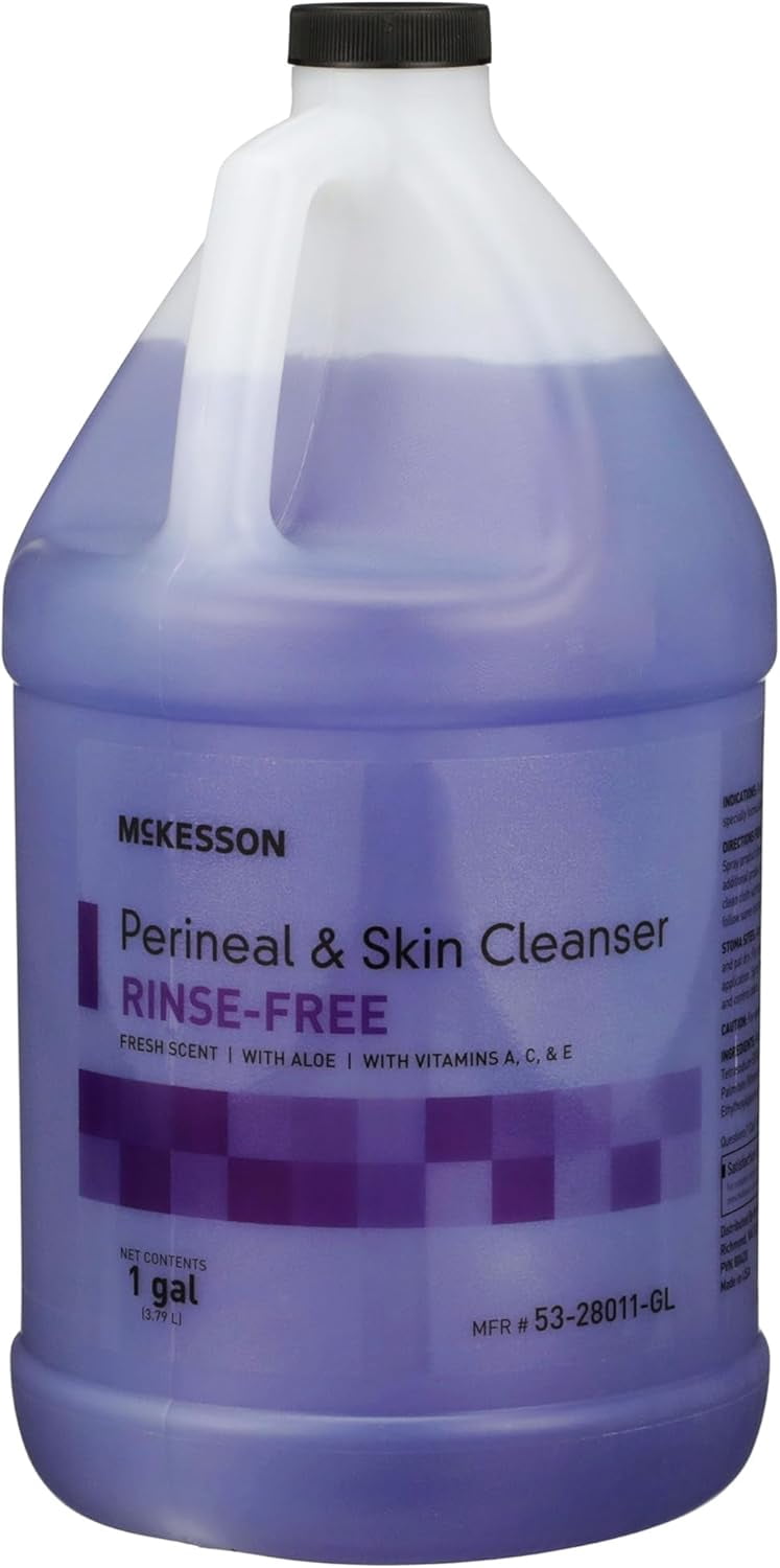 Party Perineal Skin Cleanser with Aloe, 1 Gallon [Pack of 4] Rinse-Free ...