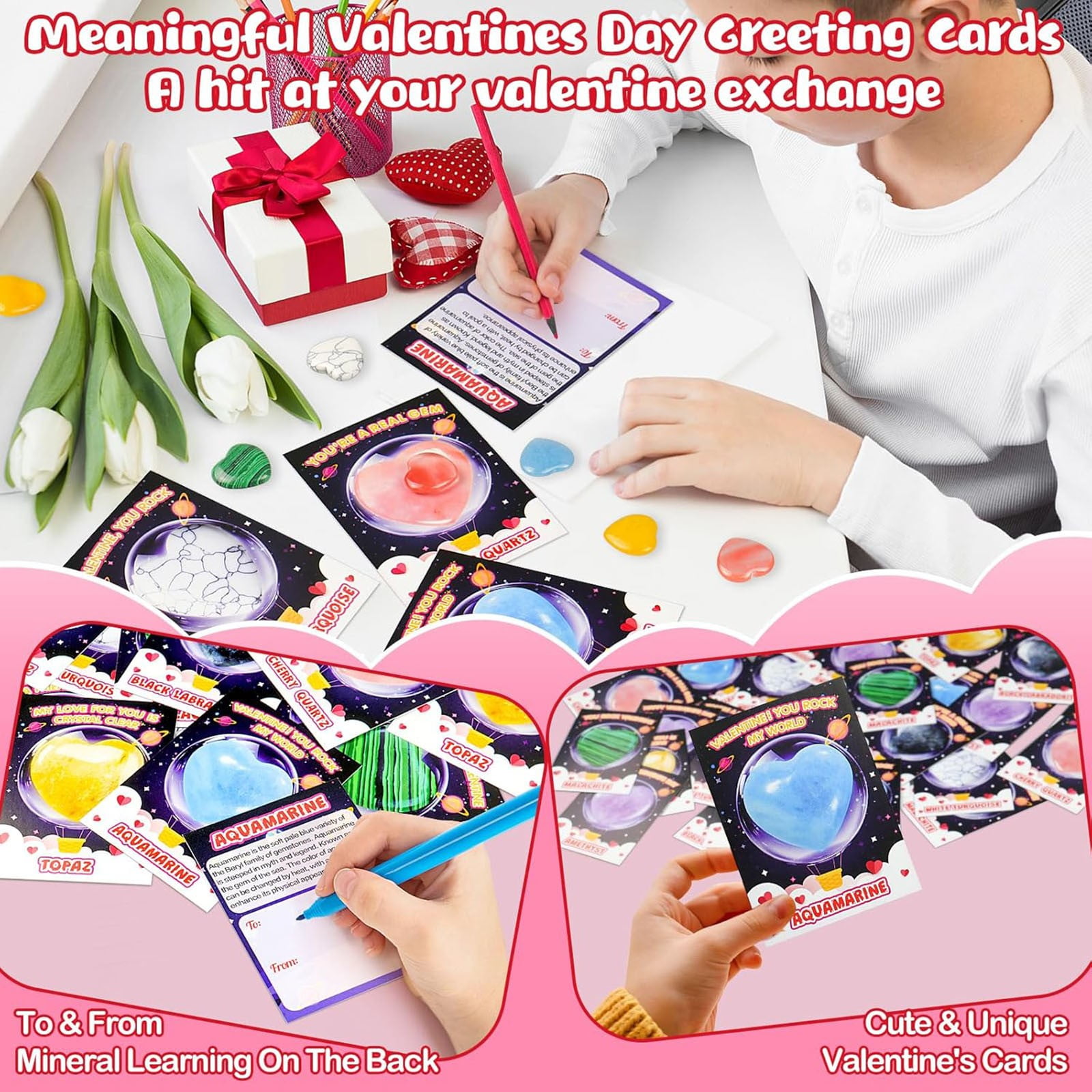 Party Photo Booth Props Day For Kids Classroom: 28 Pack Cards Goodie ...