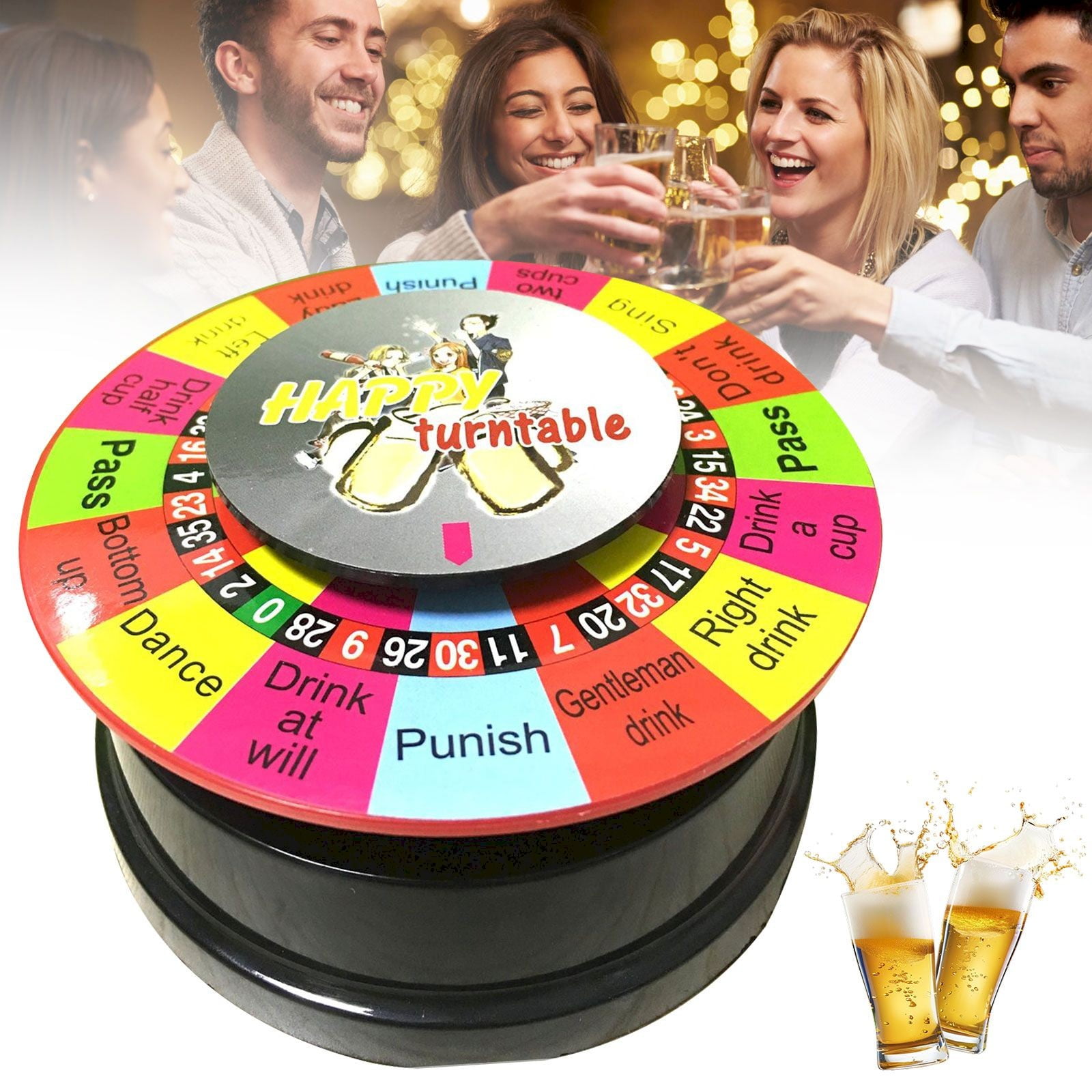 Party Photo Booth Props Drinking Turntable And Dice: Funny Drink ...