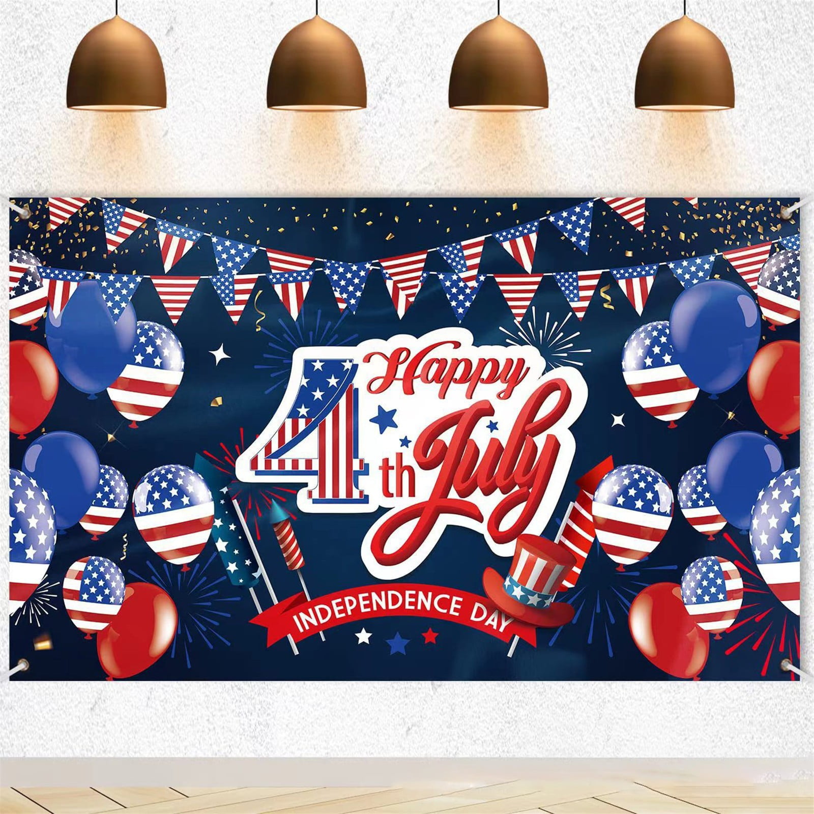 Party Photo Booth Props Independence Day Background American Flag ...