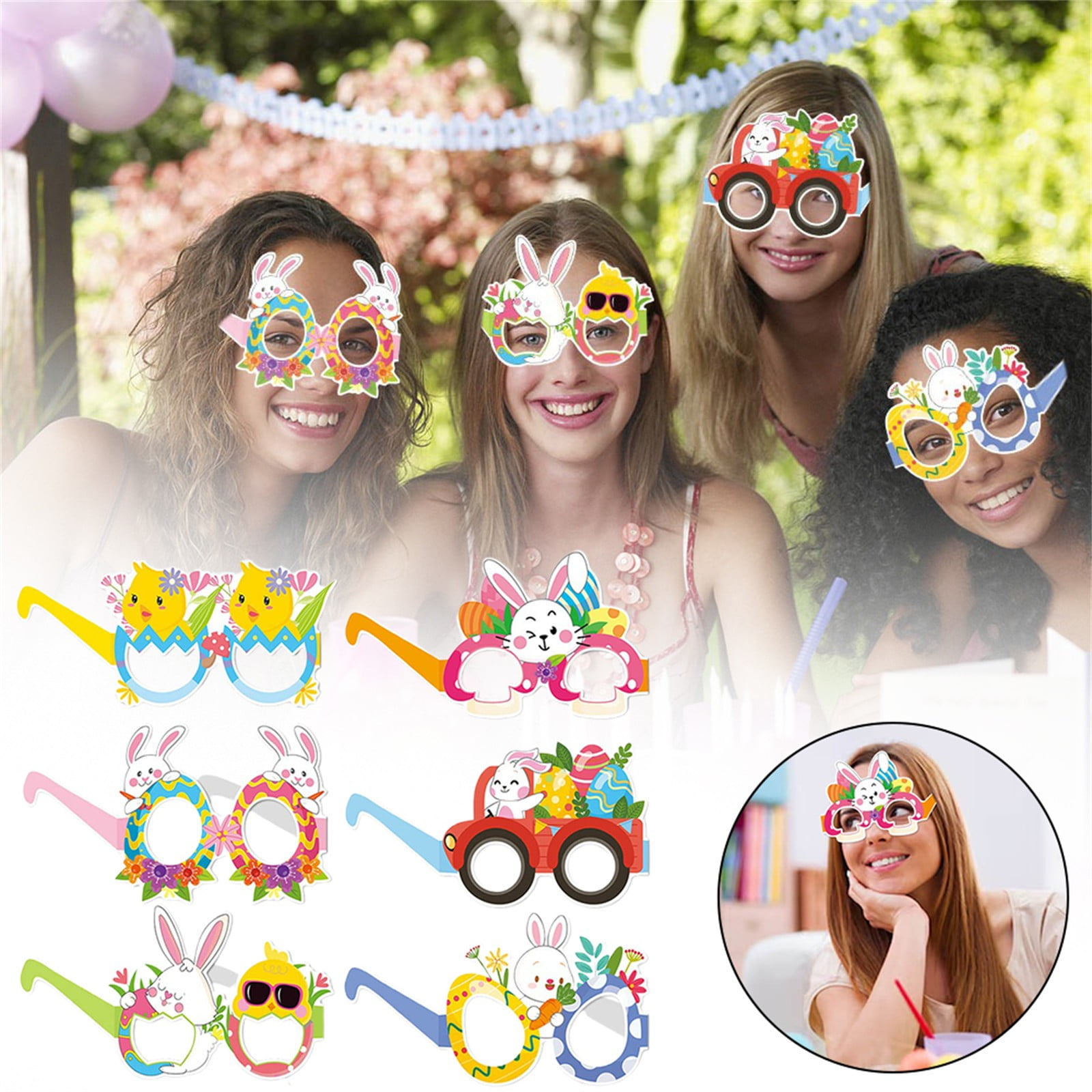 Party Photo Booth Props A Must For Easter! Super Cute Bunny Carnival ...