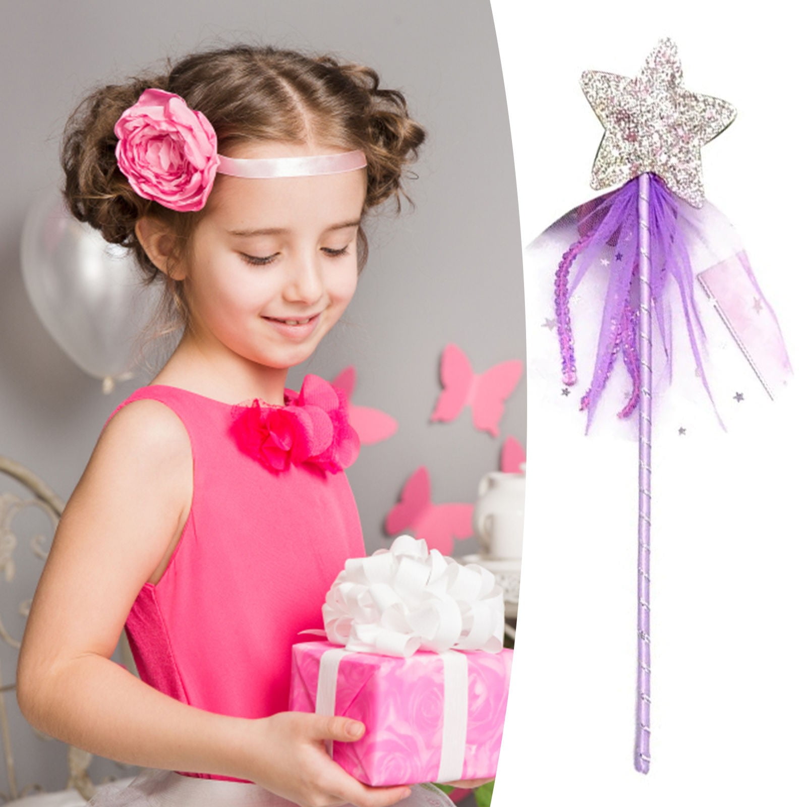 Party Photo Booth Props Star Wand Christmas Girls Costume Props Angel ...