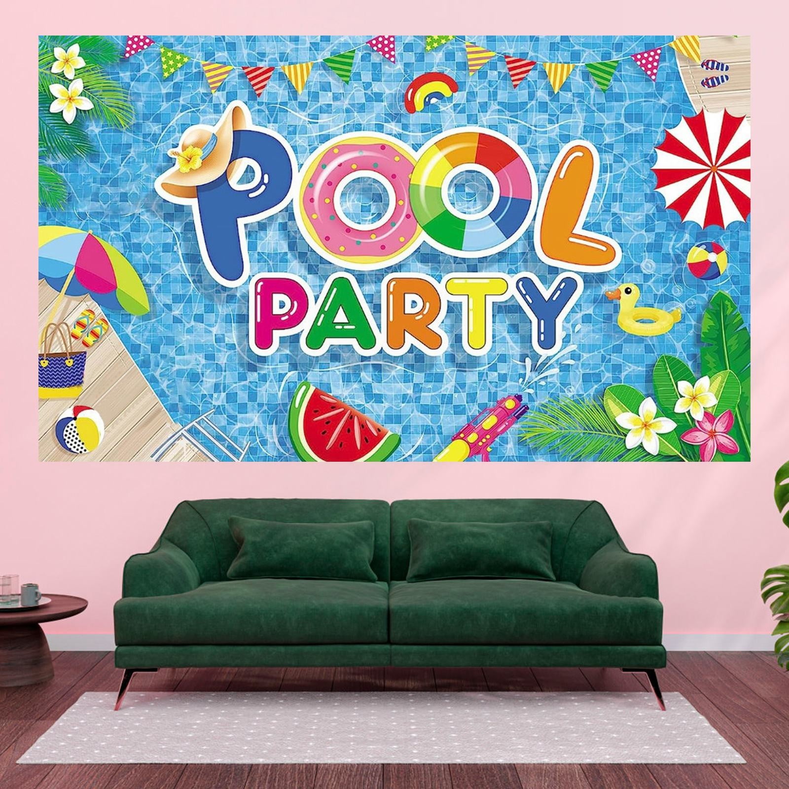 Party Photo Booth Props Summer Pool Party And Tablecloth Party Supplies ...