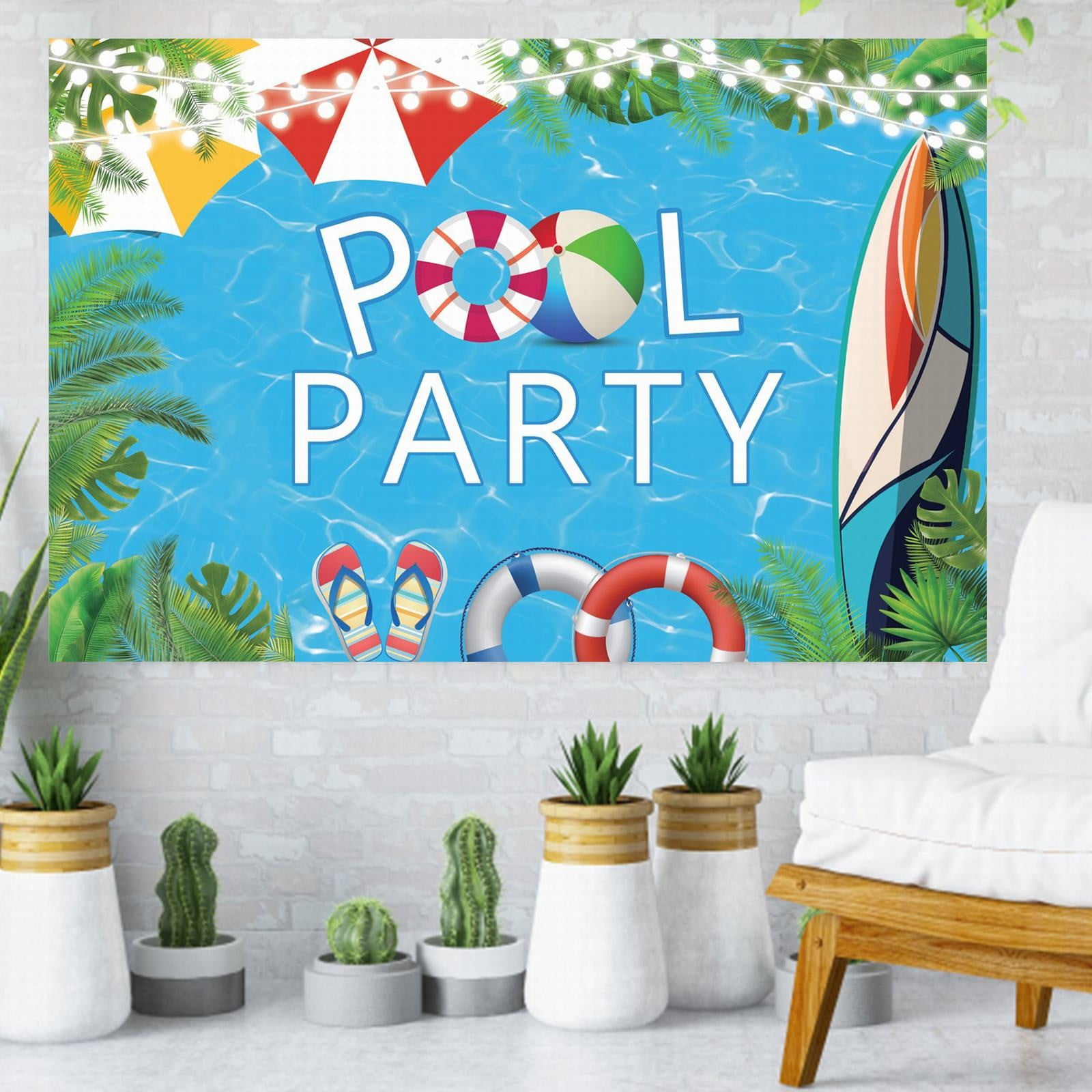 Party Photo Booth Props Summer Pool Party And Tablecloth Party Supplies ...