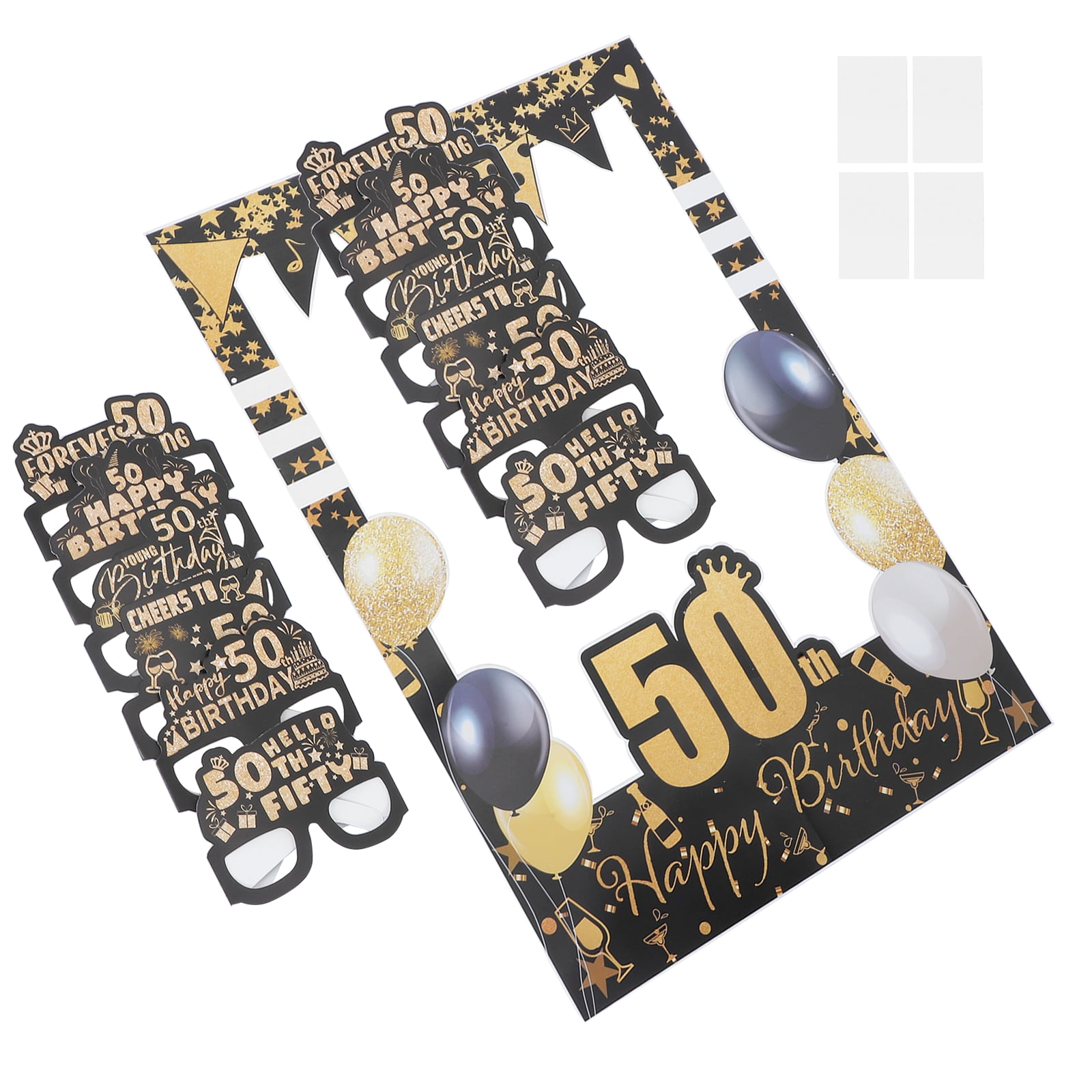 Party Photo Frames 50th Birthday Supplies Award Stickers Stem ...