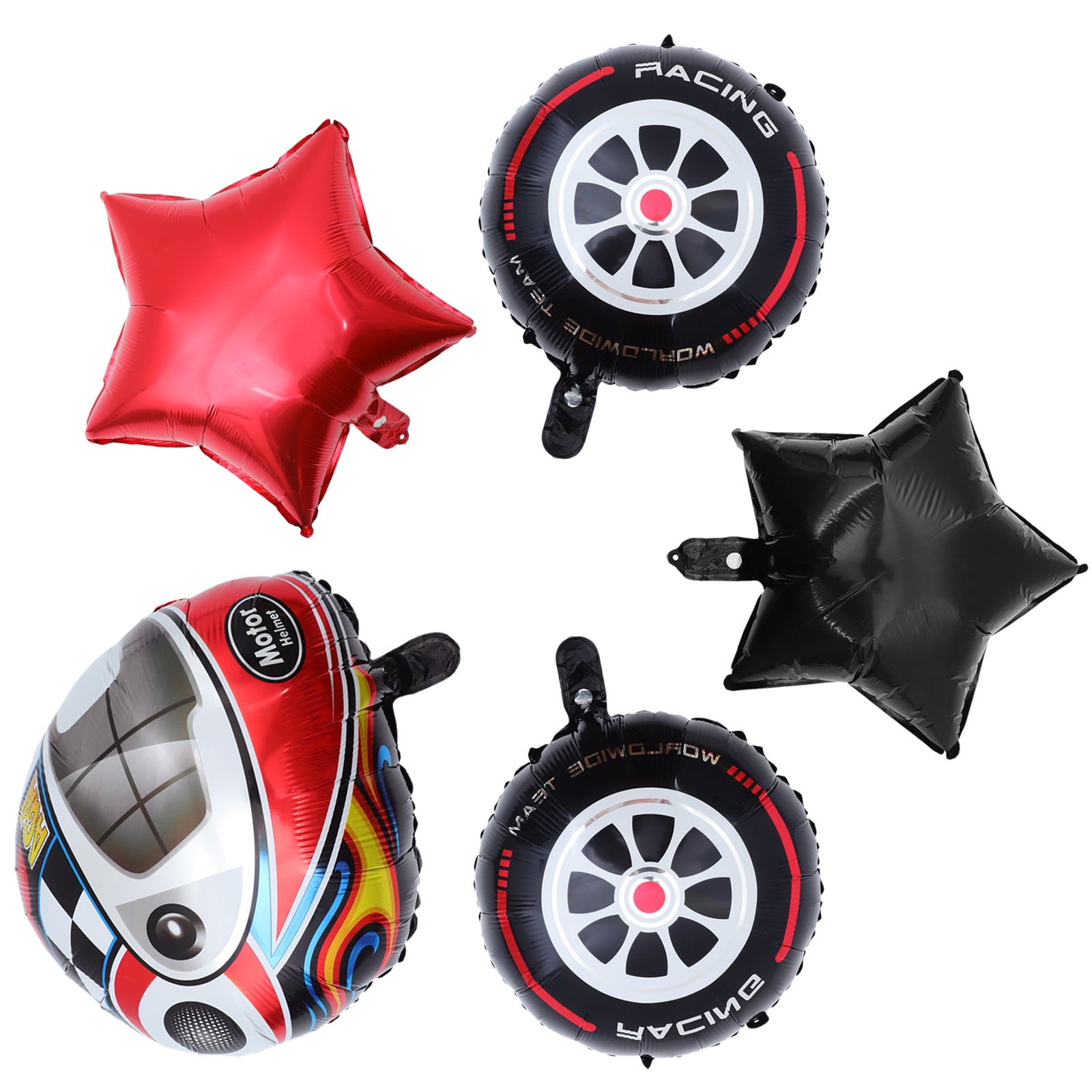 Party Photo Props Balloons Decor Helmet Tire Race Car Theme Supplies ...