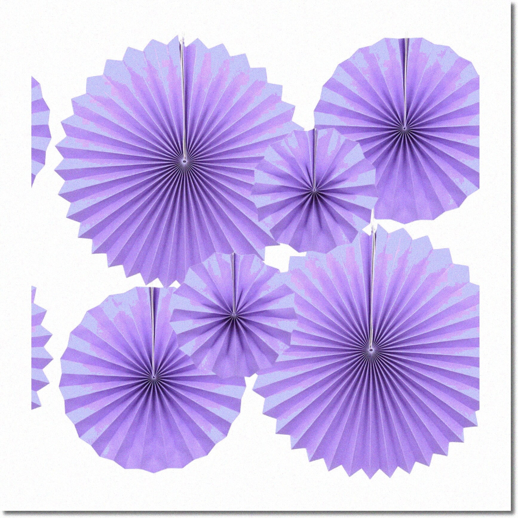 Party Pizzazz: 6 Hanging Paper Fans - Vibrant Round Decorations for Tea ...