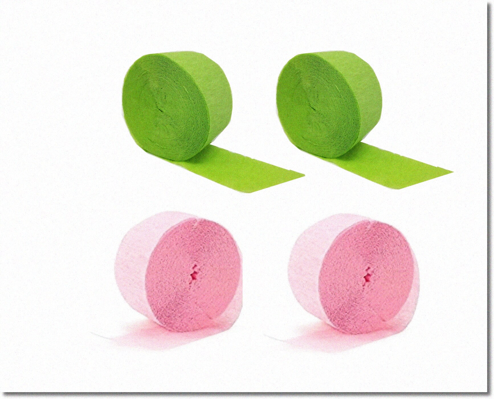 Party Pizzazz: Vibrant Pink and Green Crepe Paper Streamers - Add a ...
