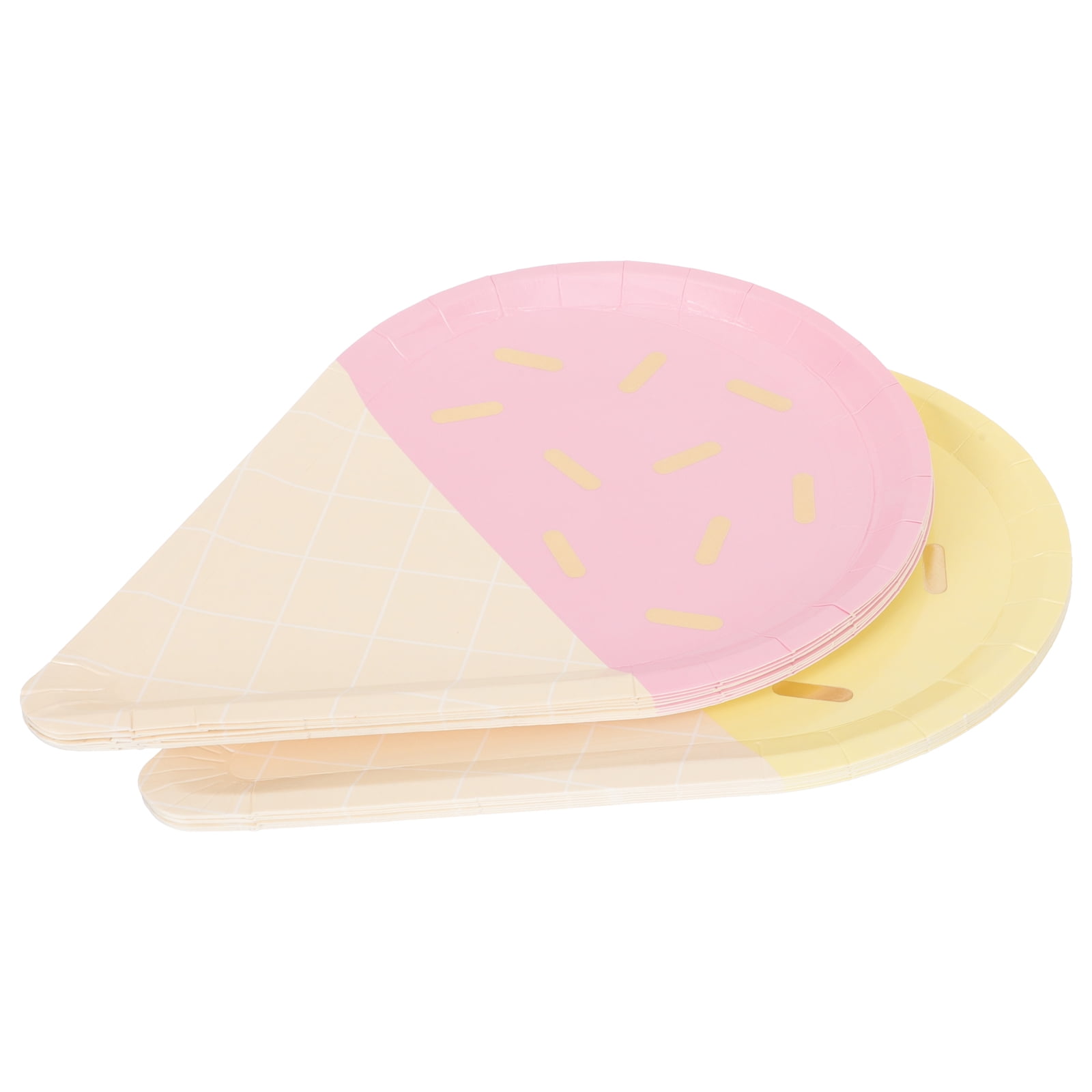 Party Plates16pcs Ice Cream Plates Paper Plates Dessert Cake Plates Ice ...