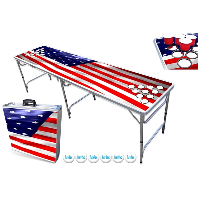 Party Pong Graphics 8-Foot Professional Beer Pong Table with Optional ...