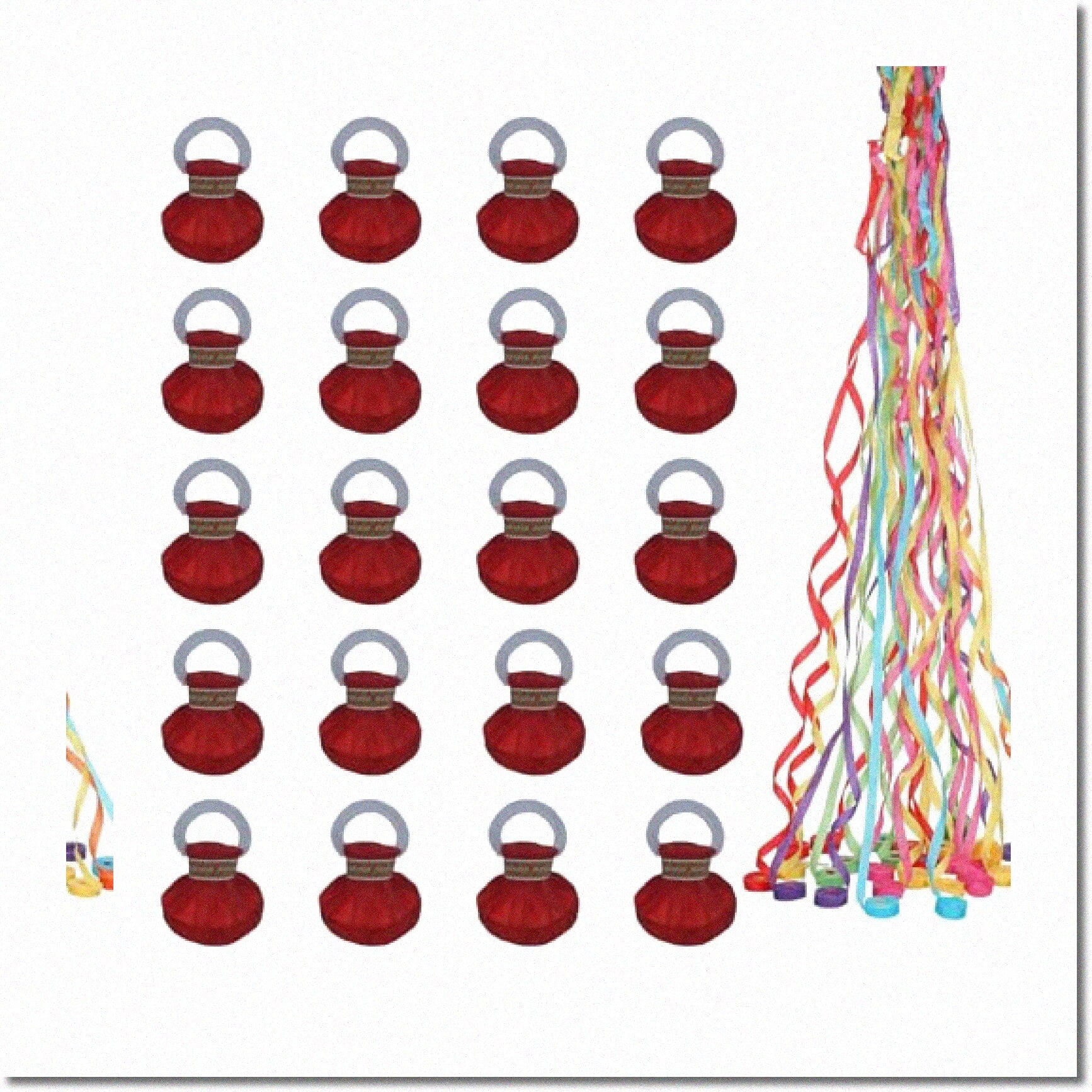 Party Pop Streamers - 20-Piece No Mess Paper Streamers for Wedding ...