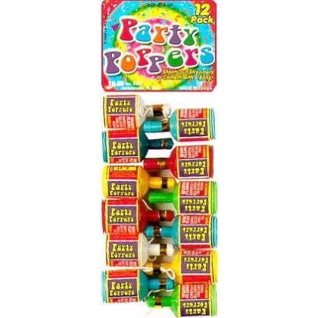 Party Poppers 12Pk - Walmart.com