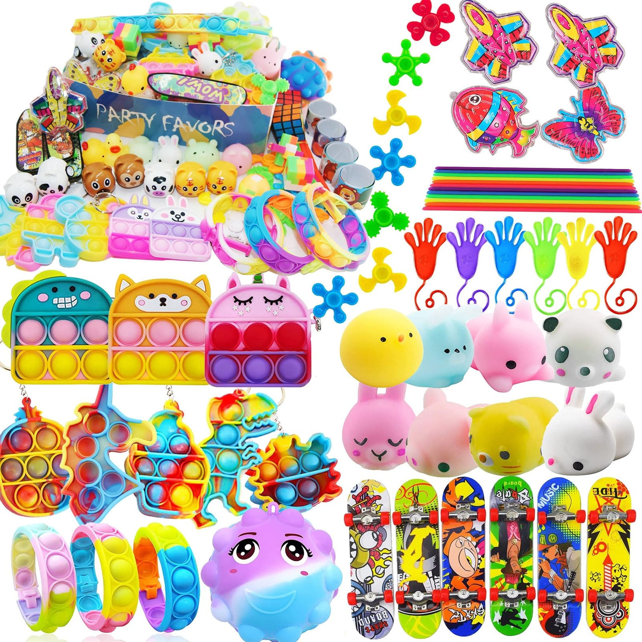 Party Poppers - Assorted Mini Fidget Toys for Kids of All Ages! Perfect ...