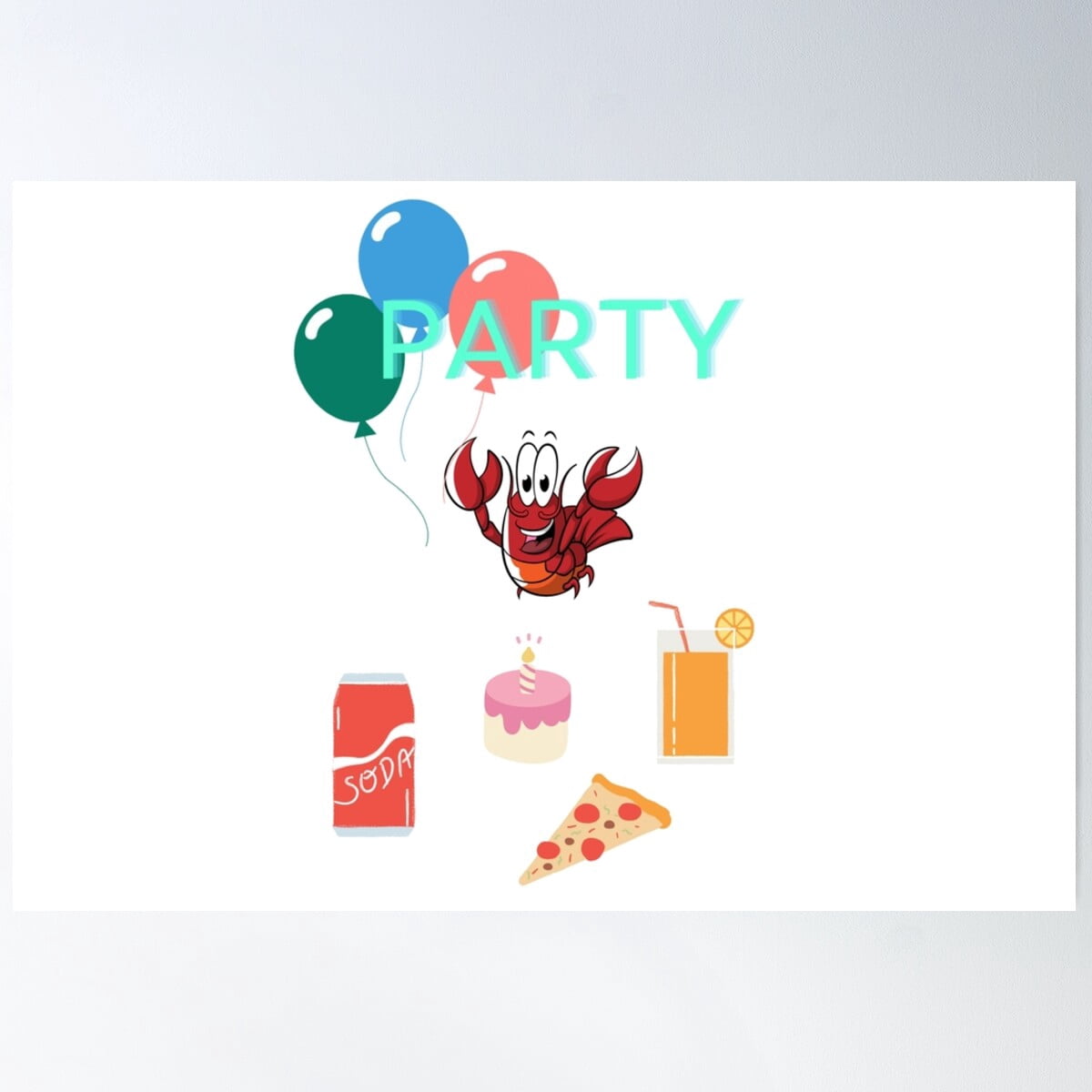 Party Poster Wall Art, Modern Wall Decor For Living Room Bedroom, 16x24 ...
