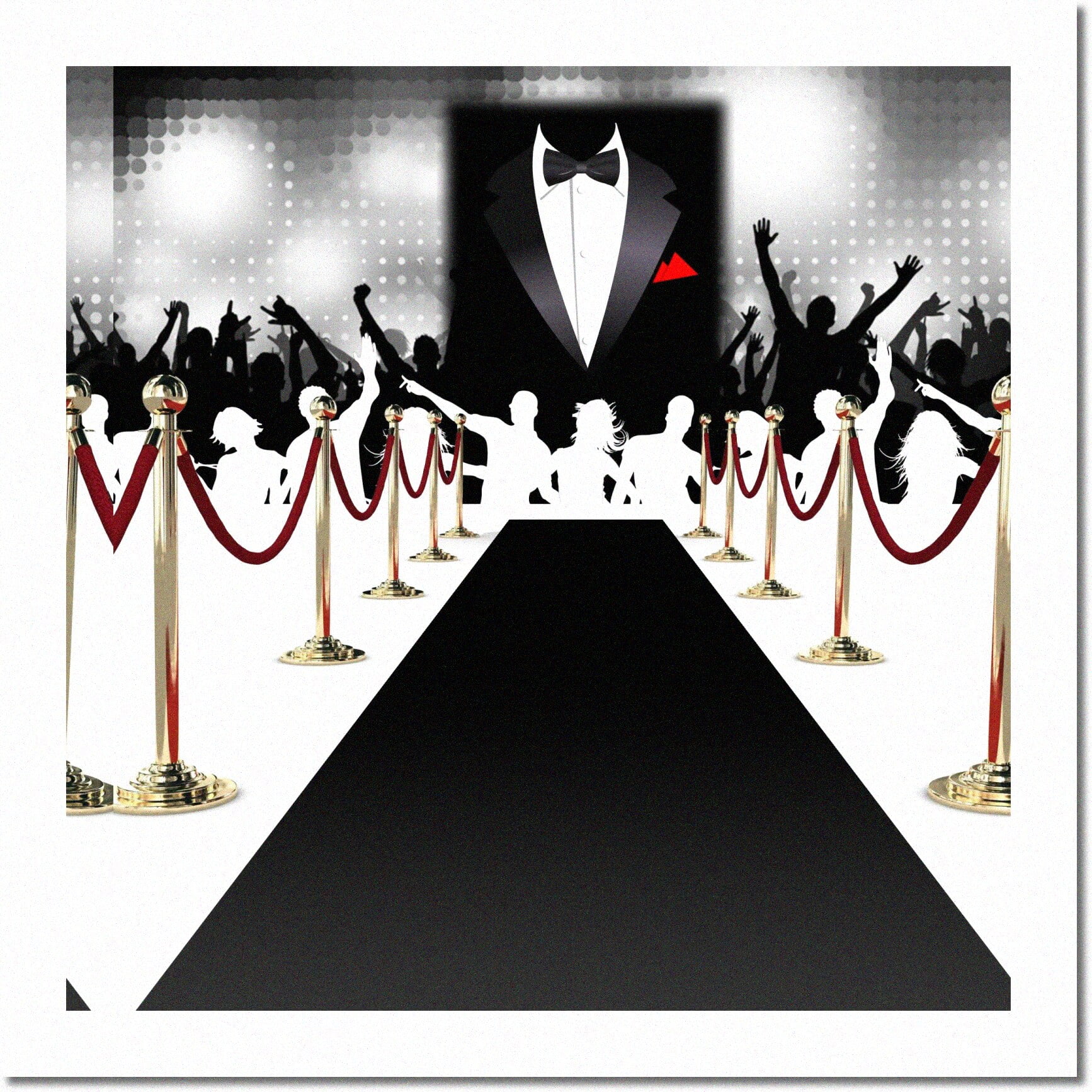 Party Pro Runway: 2.6X15 ft Black Carpet Runner with 130 GSM Felt, 40 ...